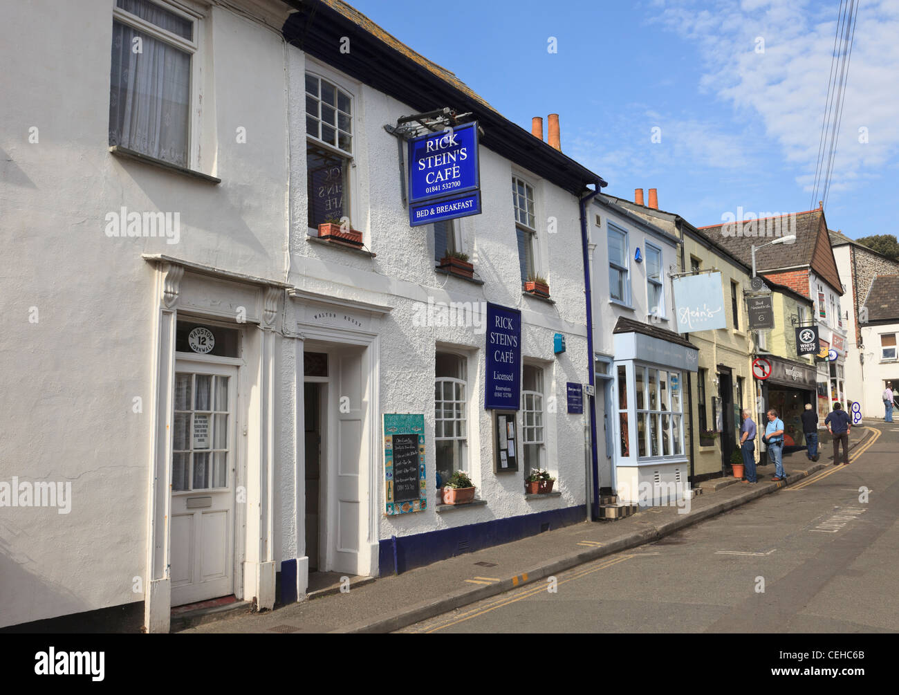 Padstow, Cornwall, England, UK, Britain. Rick Stein's famous cafe and ...