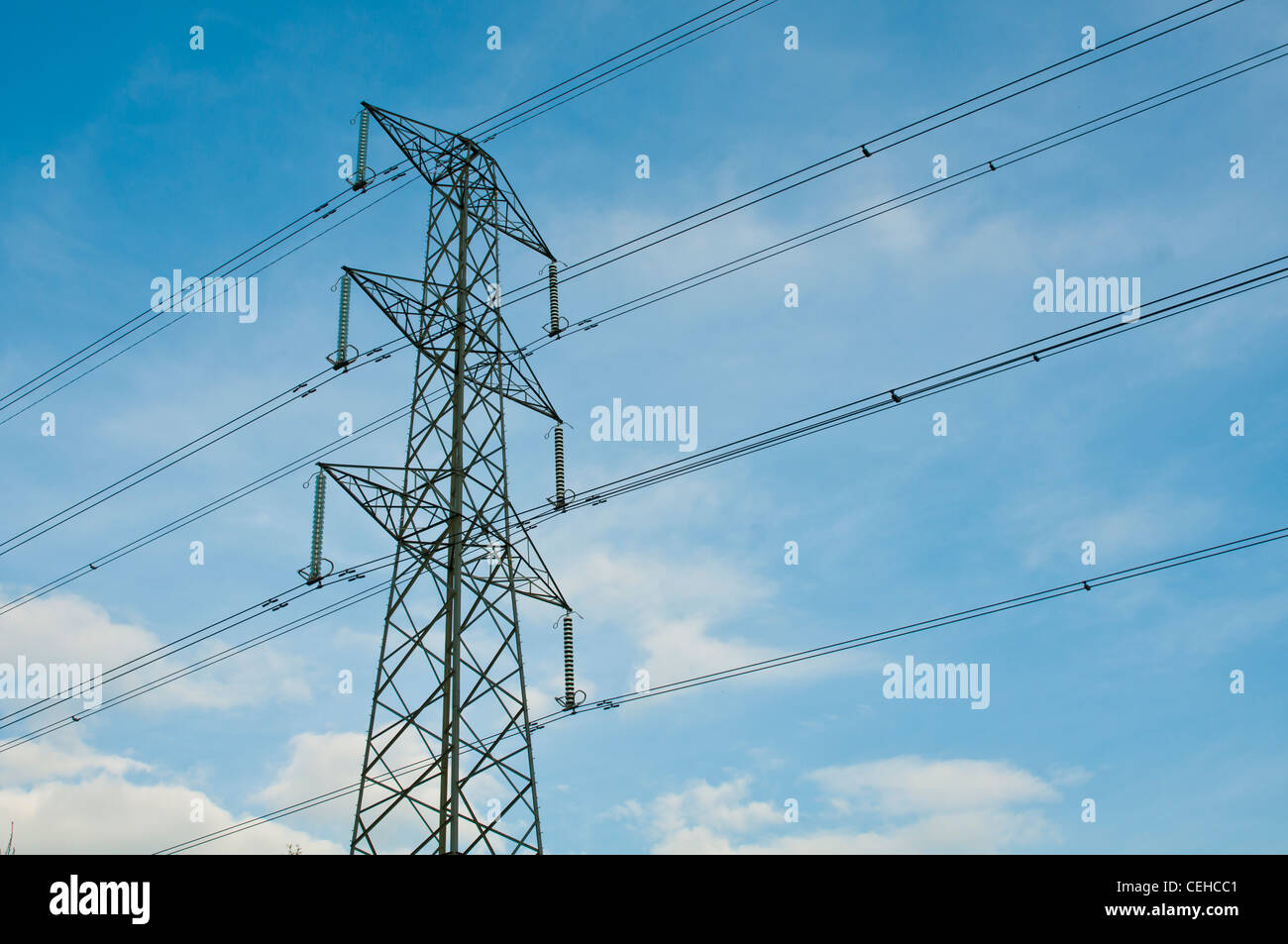 Electricity cable pylon Stock Photo - Alamy
