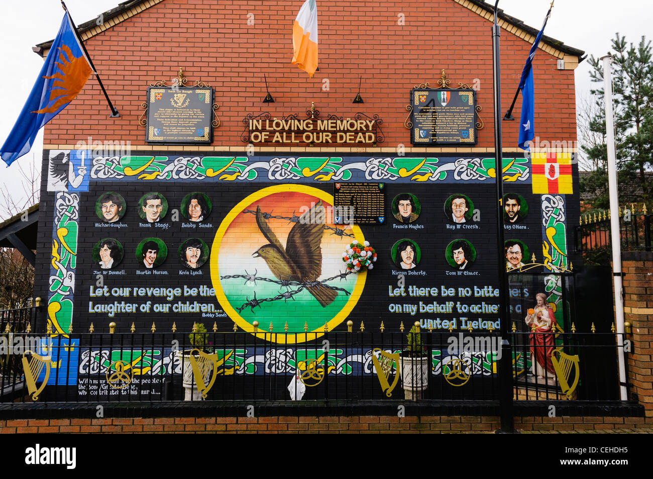 Republican memorial for the 1981 Hunger Strikers in the H-Block Stock ...
