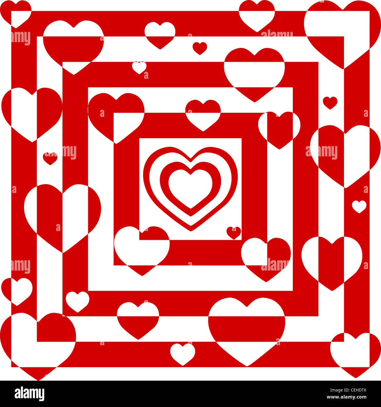 vector illustration of an abstract background with hearts Stock Photo ...