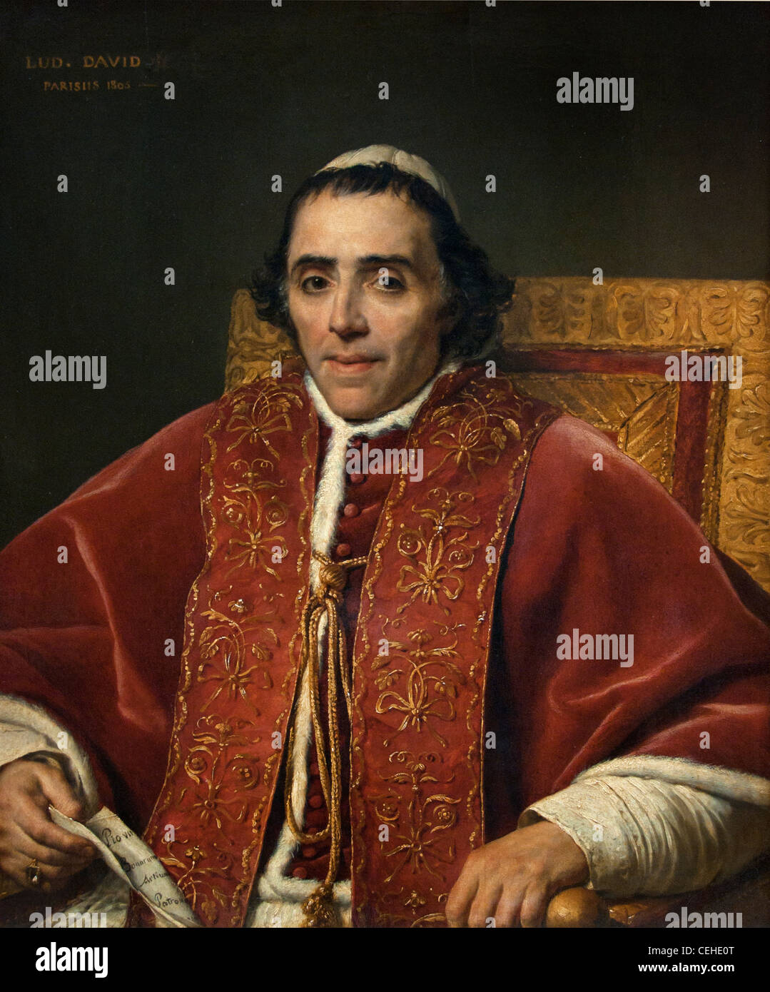 Portrait du pape Pie VII 1805 by Louis David Jacques-Louis David 1748 ...