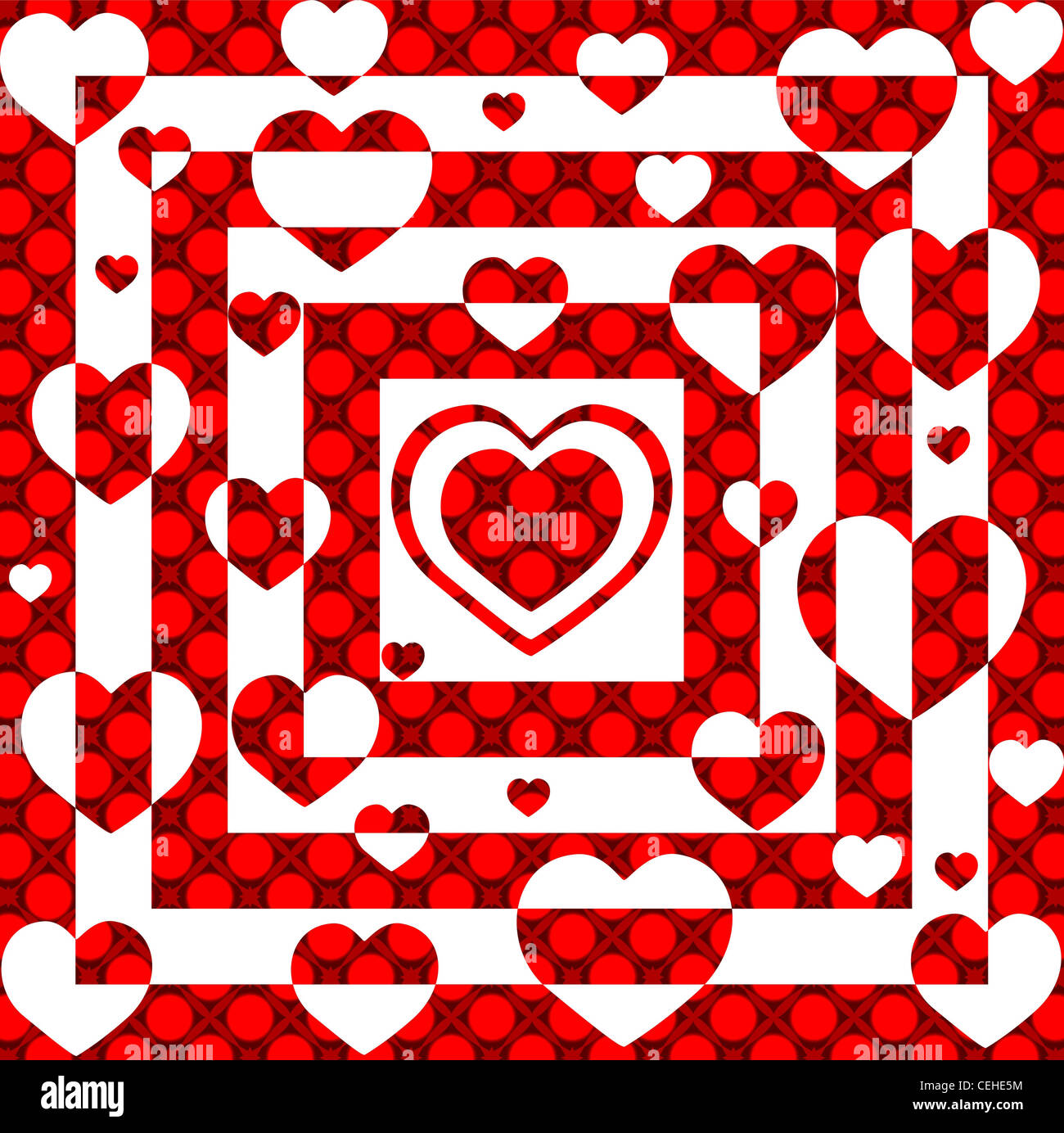 illustration of an abstract background with hearts Stock Photo - Alamy