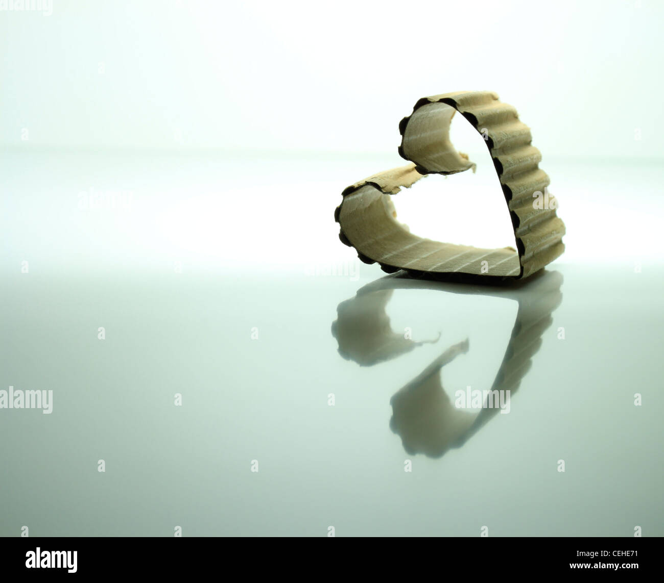 Heart of paper with reflections Stock Photo - Alamy