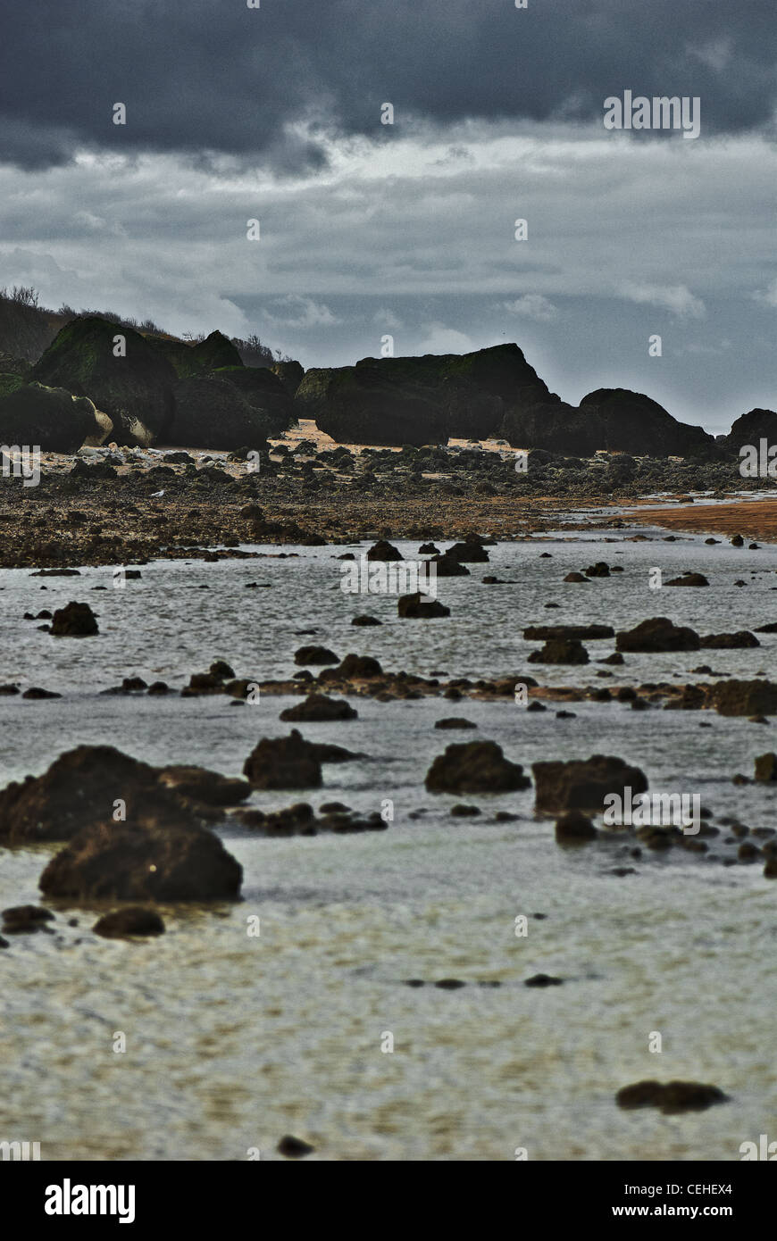 Winter in Normandy, on the beach Stock Photo - Alamy