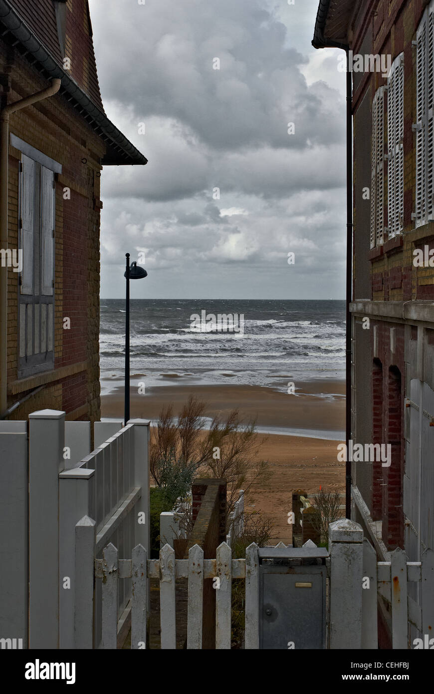 Beach landscape in Normandy Stock Photo - Alamy