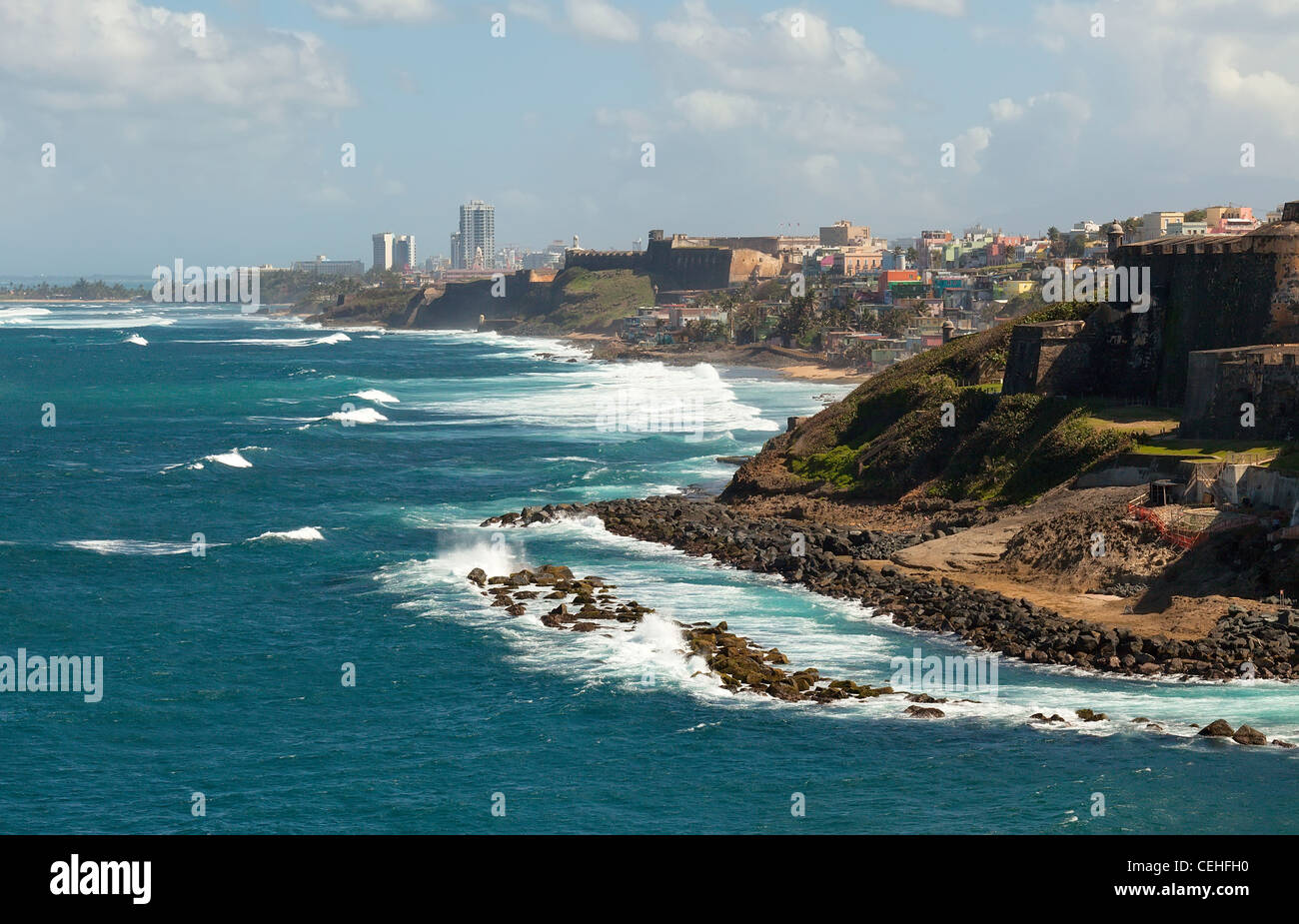 Coastline of San Juan, Puerto Rico Stock Photo - Alamy