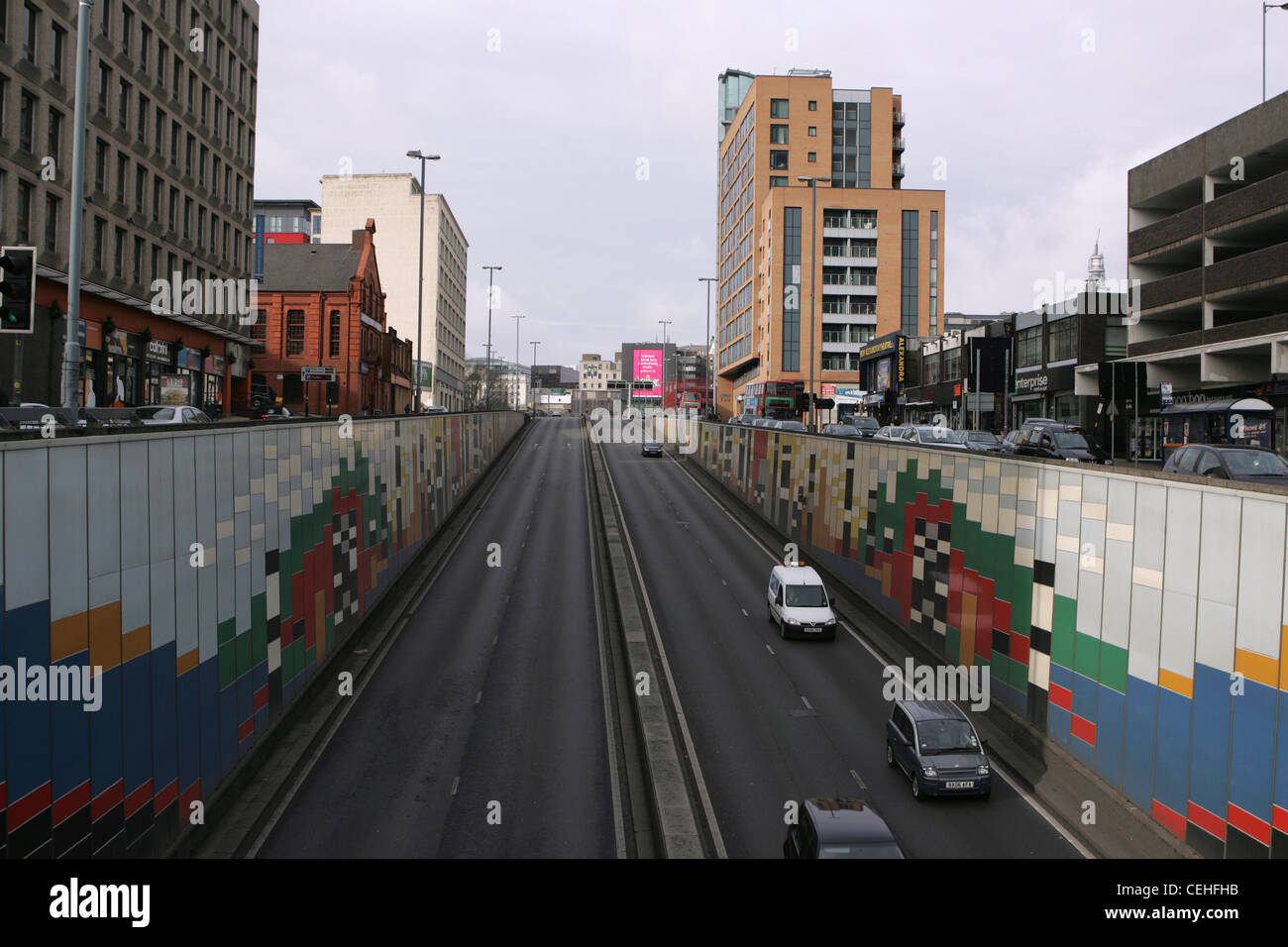 Suffolk Street Queensway, Birmingham city Centre Feb. 2012 Stock Photo ...