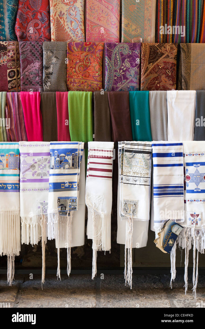 A textiles shop in the Old City in Jerusalem in Israel Stock Photo - Alamy