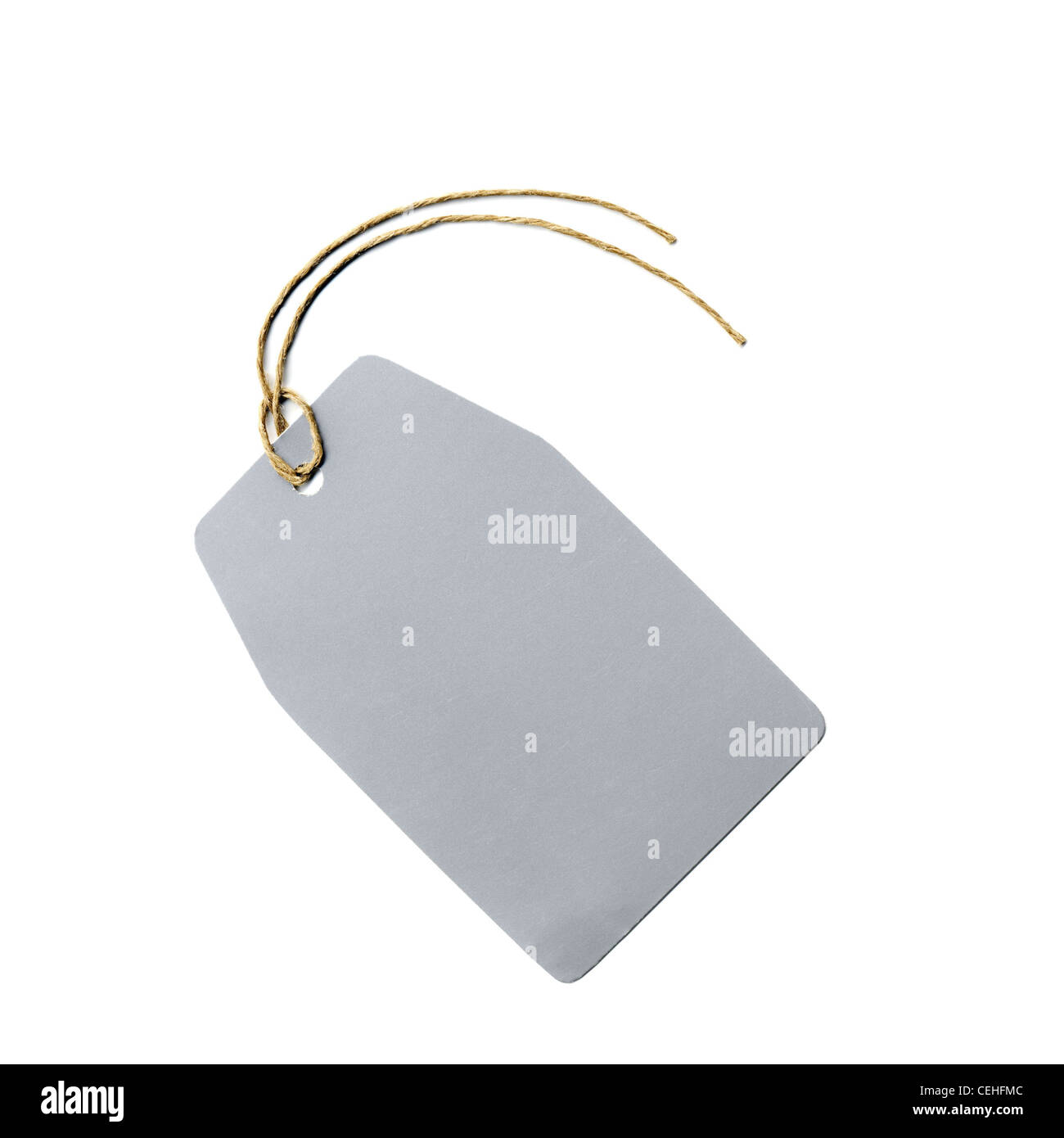 Price tag or address label with string Stock Photo - Alamy