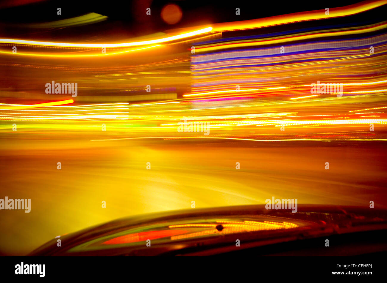 Driving through the streets at night Stock Photo - Alamy