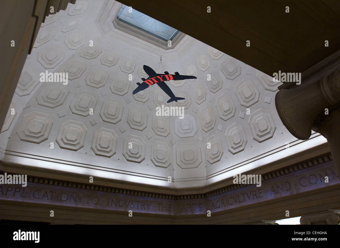 MIT hackers hung a large bomber silhouette with the letters 'DTYD' in ...
