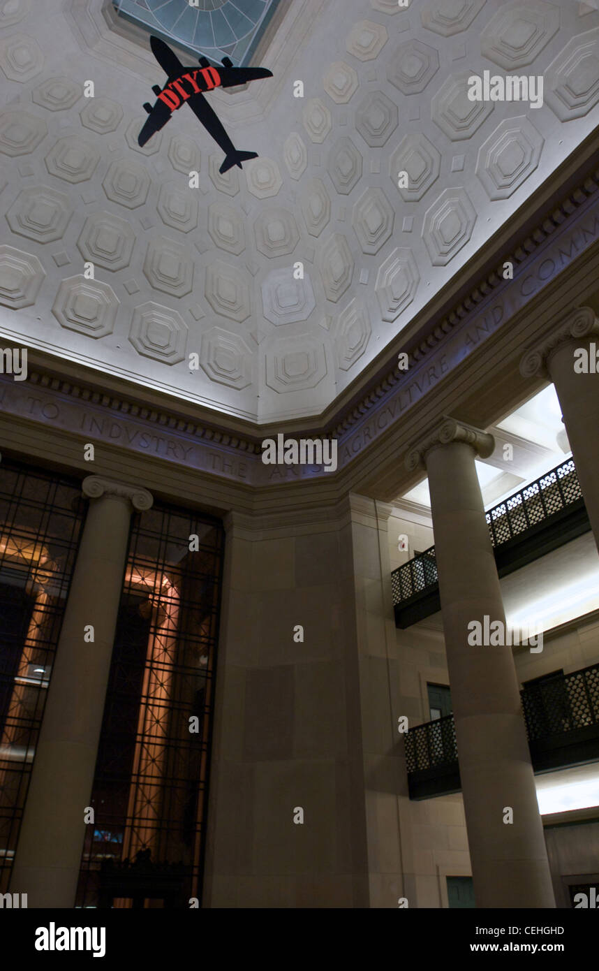 MIT hackers hung a large bomber silhouette with the letters 'DTYD' in ...