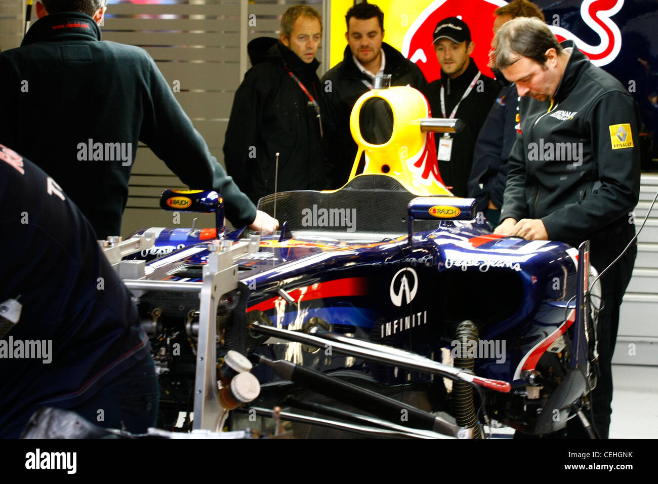 Red Bull F1 team at the Silverstone GP Stock Photo - Alamy