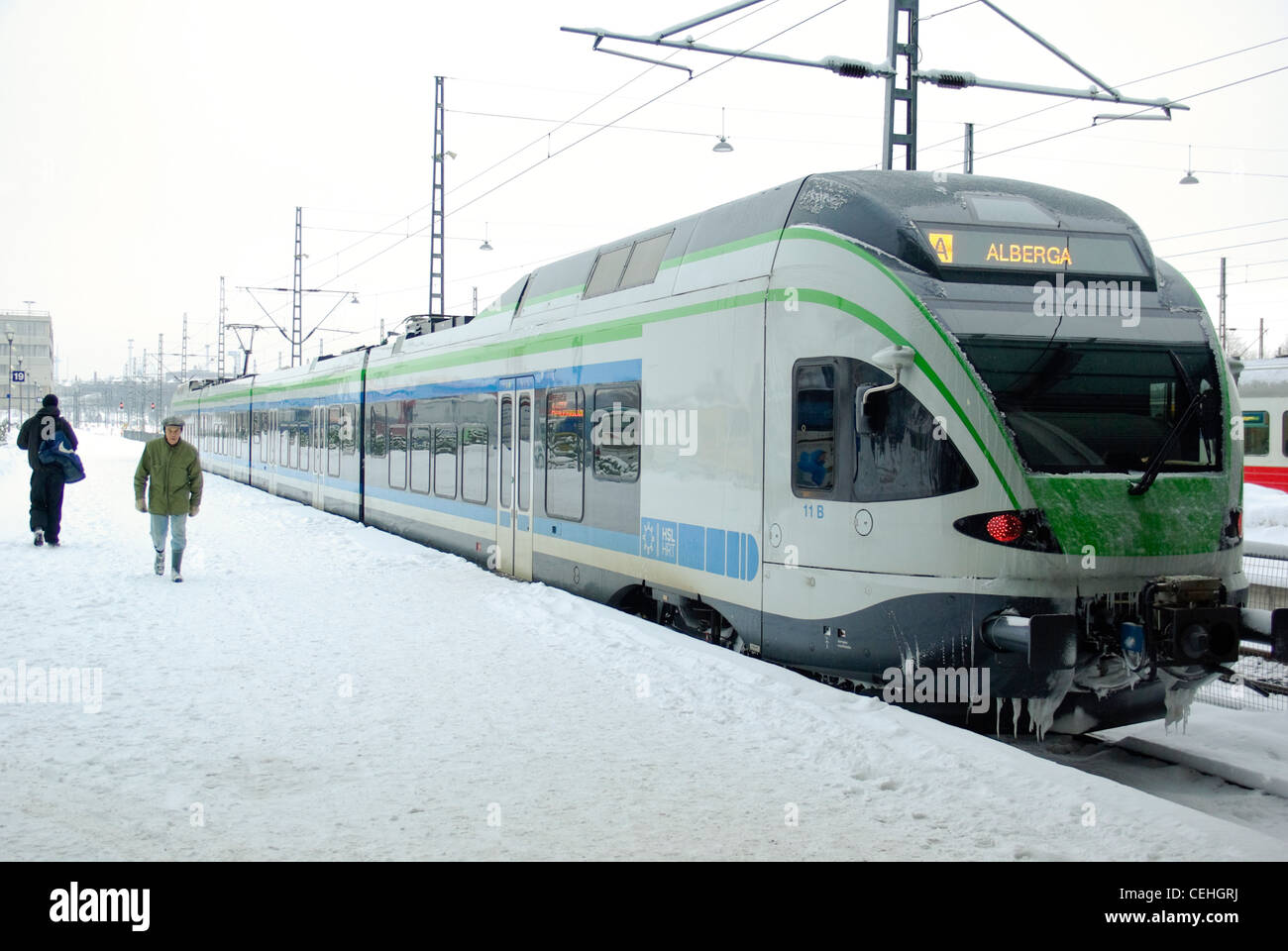 Finland. Helsinki. Railway station. High-speed train Stock Photo - Alamy