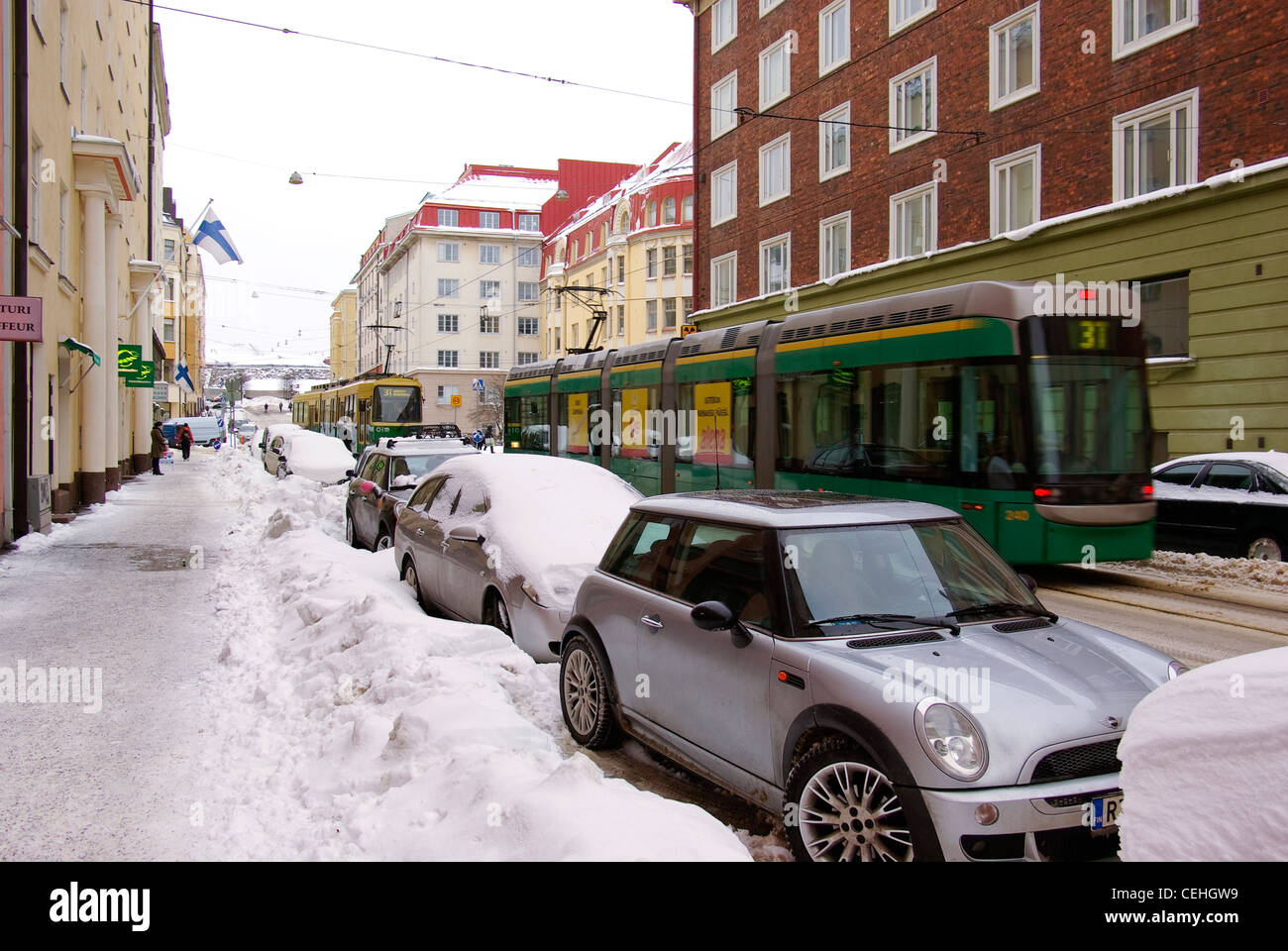 Helsinki street cars hi-res stock photography and images - Alamy