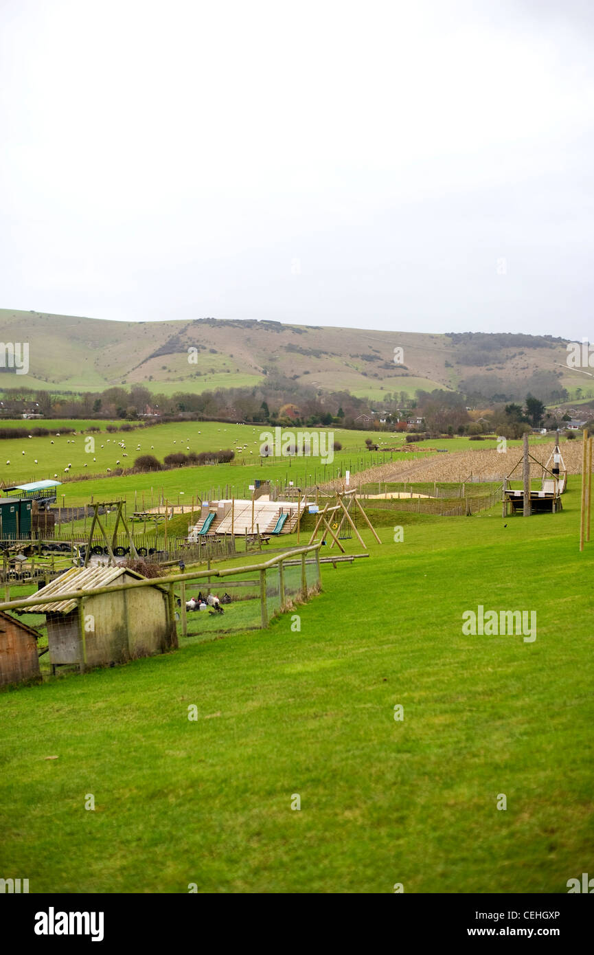 sussex countryside, spring barn farm, lewes, east sussex, england, uk ...