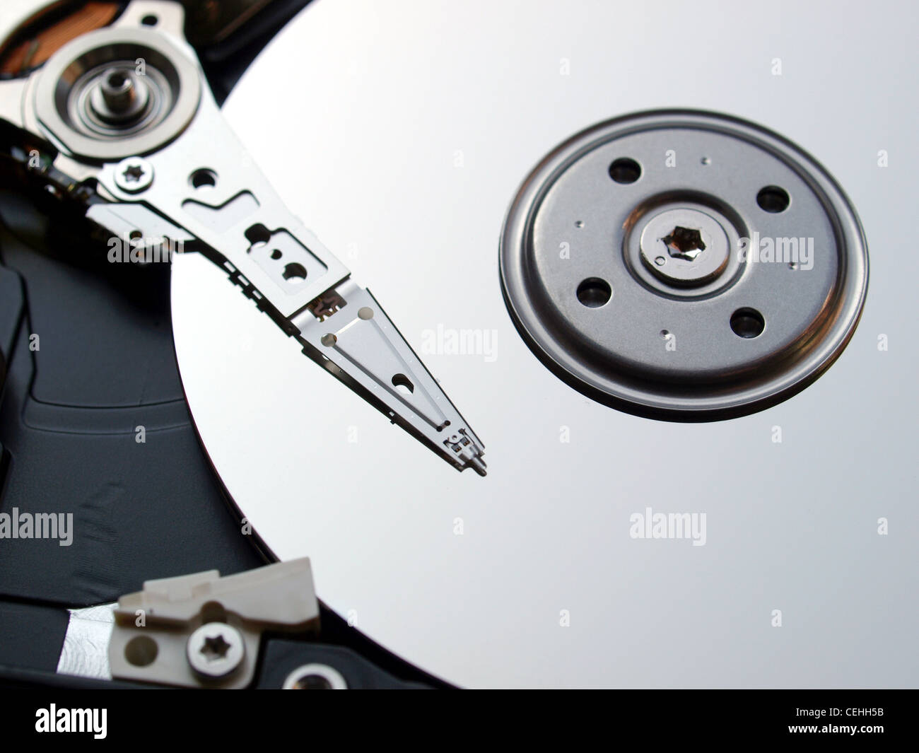 Detail of a magnetic computer hard disk Stock Photo - Alamy