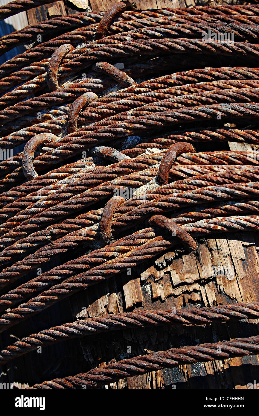Rusty Cable, Westward Beach, California Stock Photo - Alamy