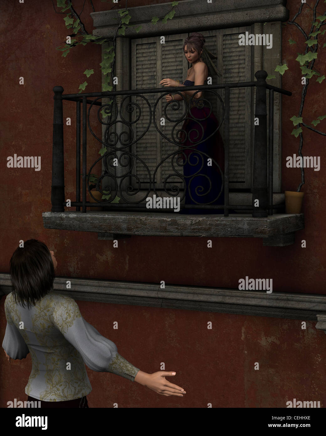 Romeo and juliet balcony scene hi-res stock photography and images - Alamy