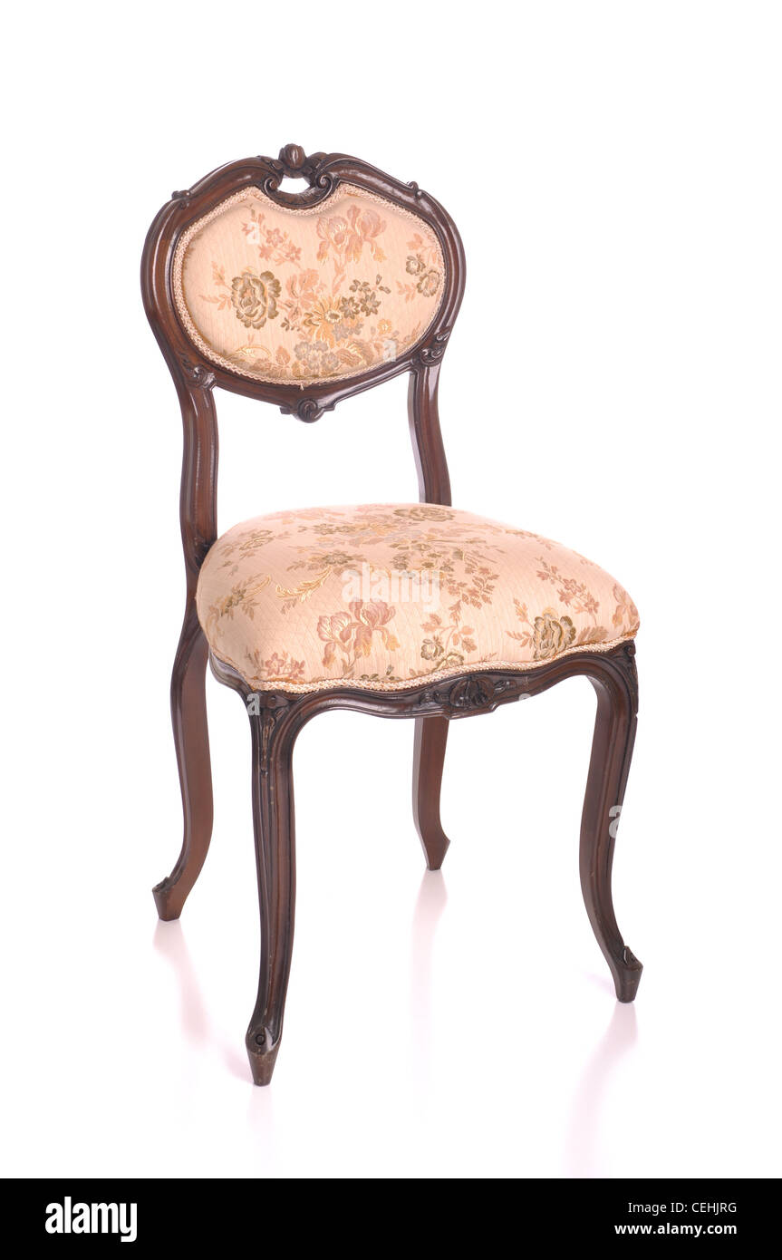beautiful antique chair isolated on white background Stock Photo - Alamy