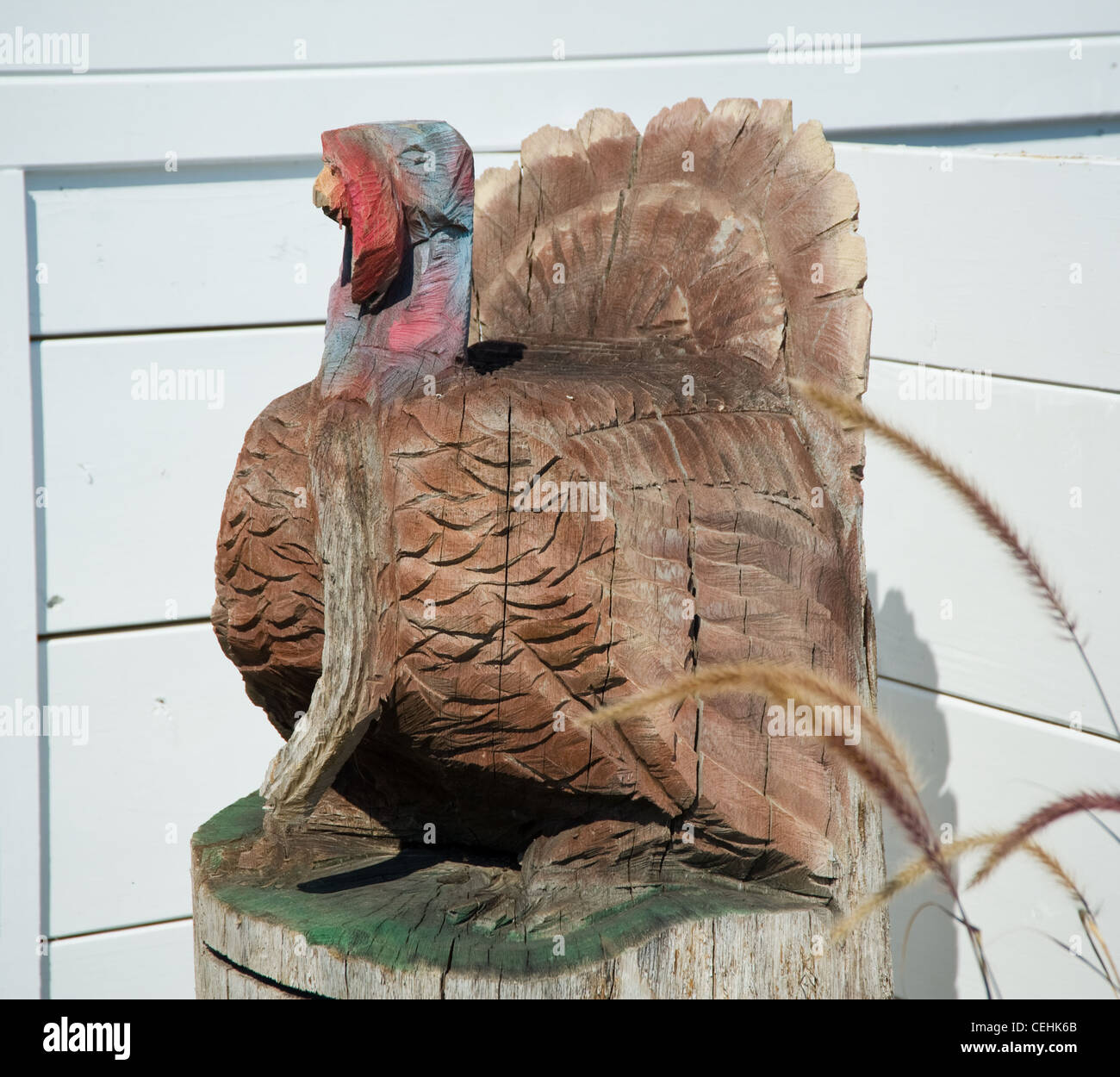 wooden turkey on farm show Stock Photo - Alamy