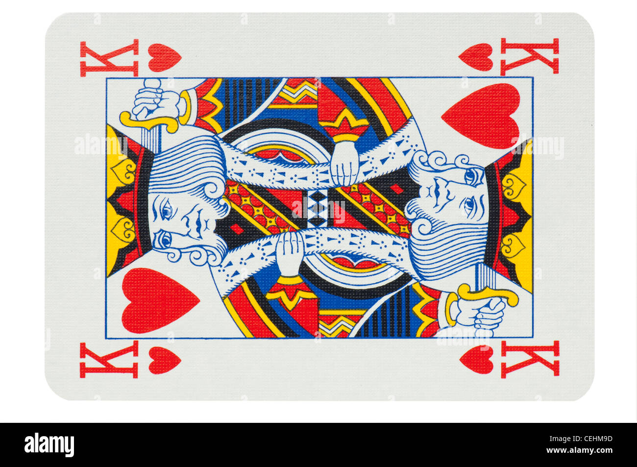 playing cards poker cut outs white background Stock Photo - Alamy