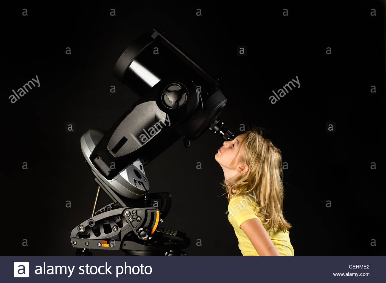 Girl Looking Telescope High Resolution Stock Photography and Images - Alamy