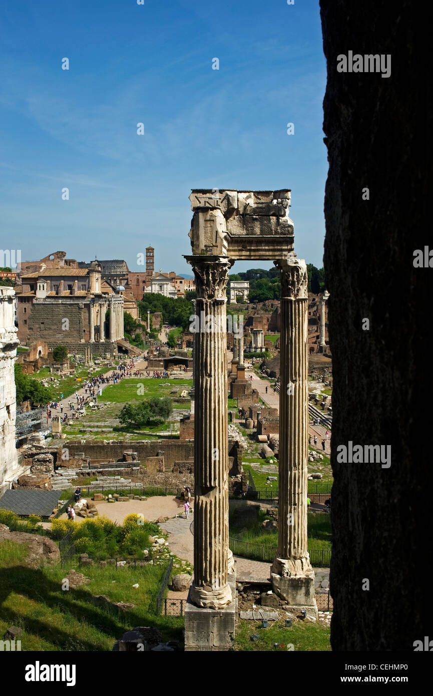 Roman Forum Columns Capitoline Temple High Resolution Stock Photography ...