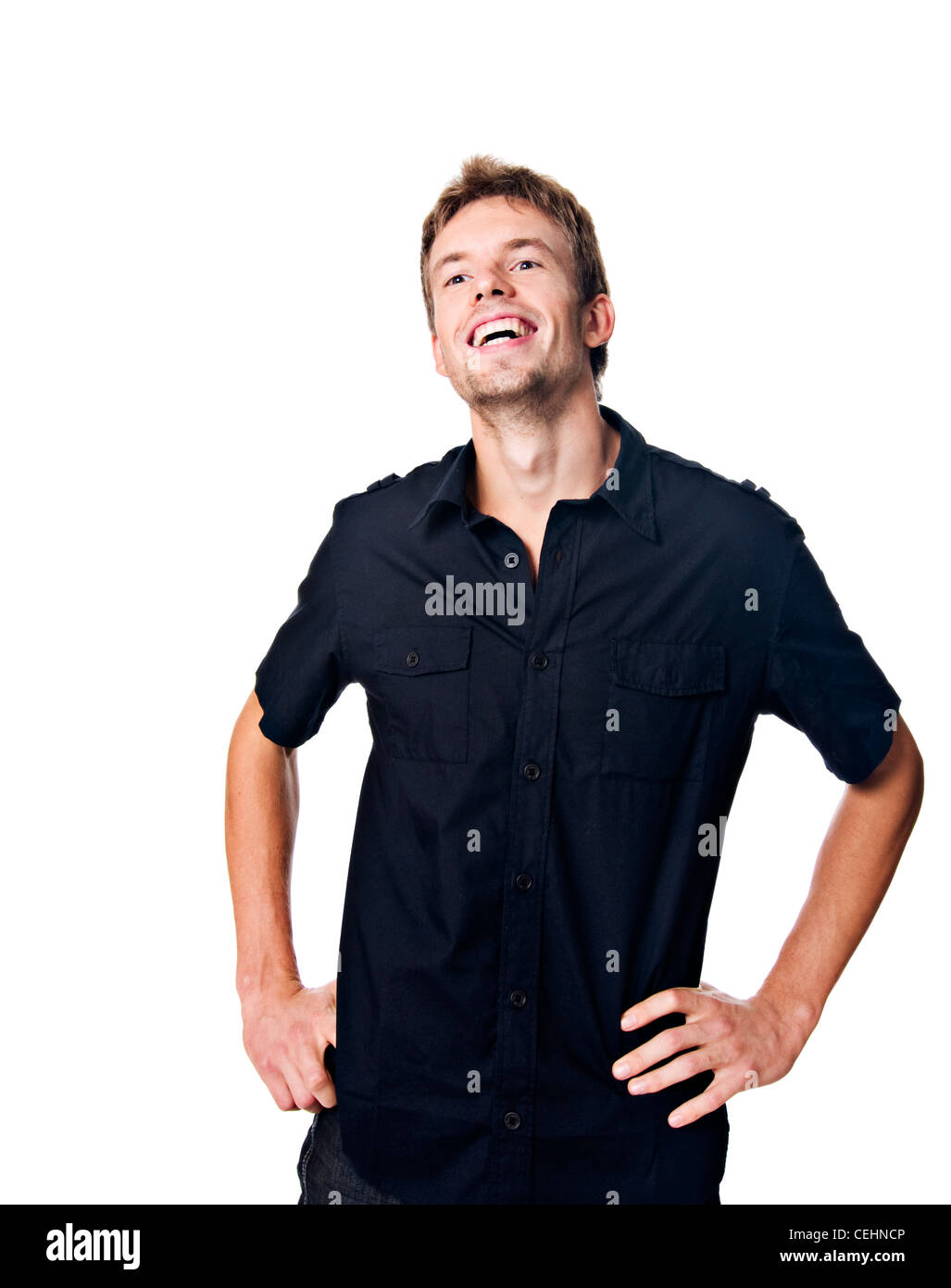 Young man isolated on white Stock Photo - Alamy