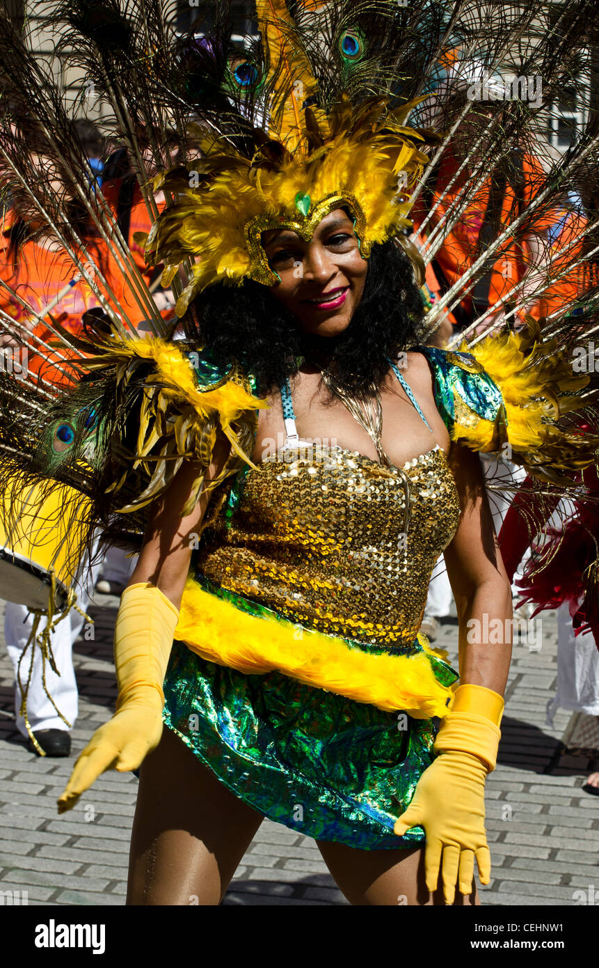 Female Exotic Dancer In The Edinburgh Jazz And Blues Festival Mardi