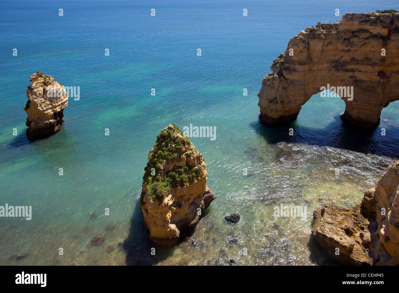 beautiful beach at algarve, the south of portugal Stock Photo - Alamy