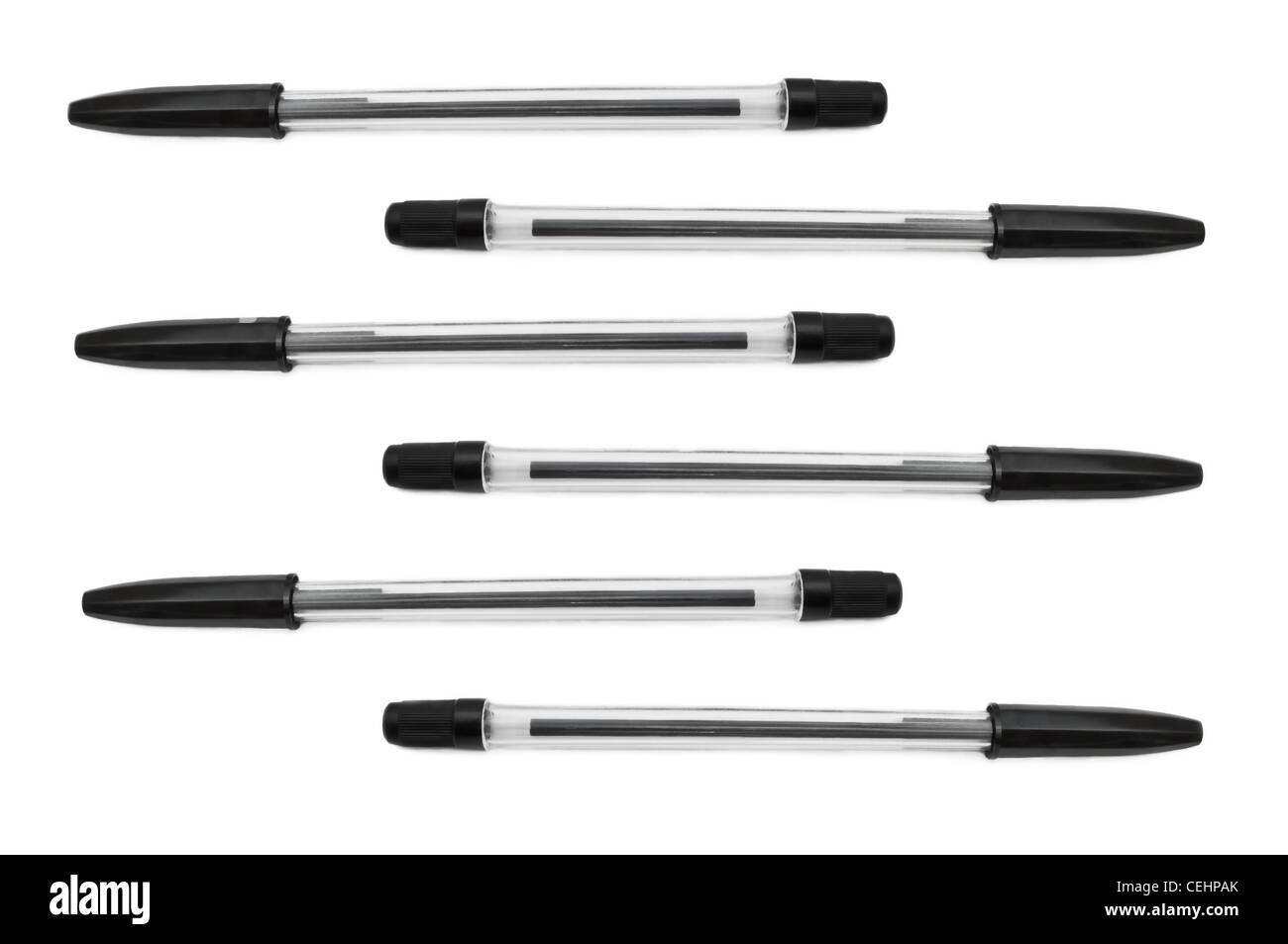 Black pen assortment Stock Photo - Alamy