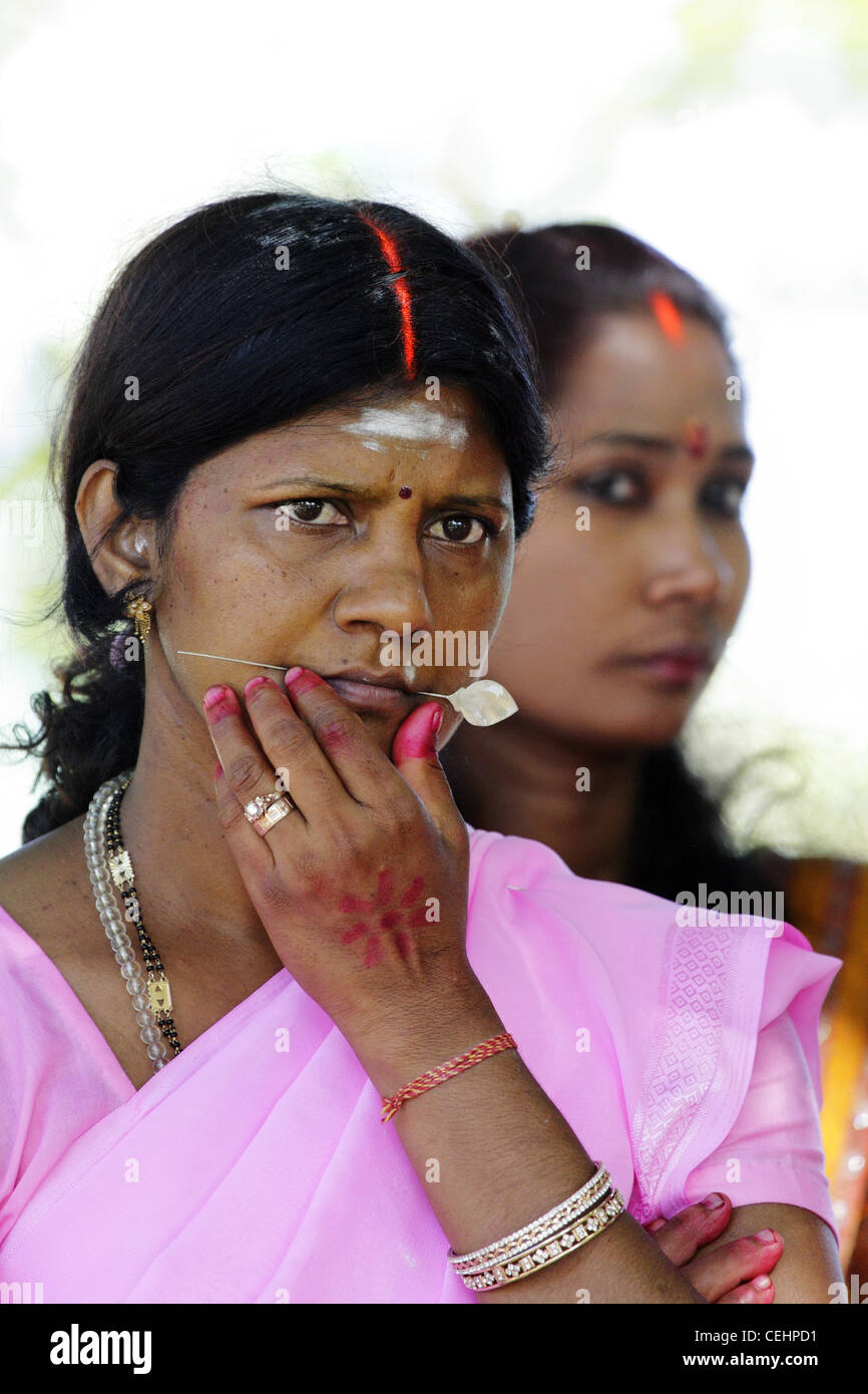 Portrait - hindu festival of thaipusam cavadee Stock Photo - Alamy