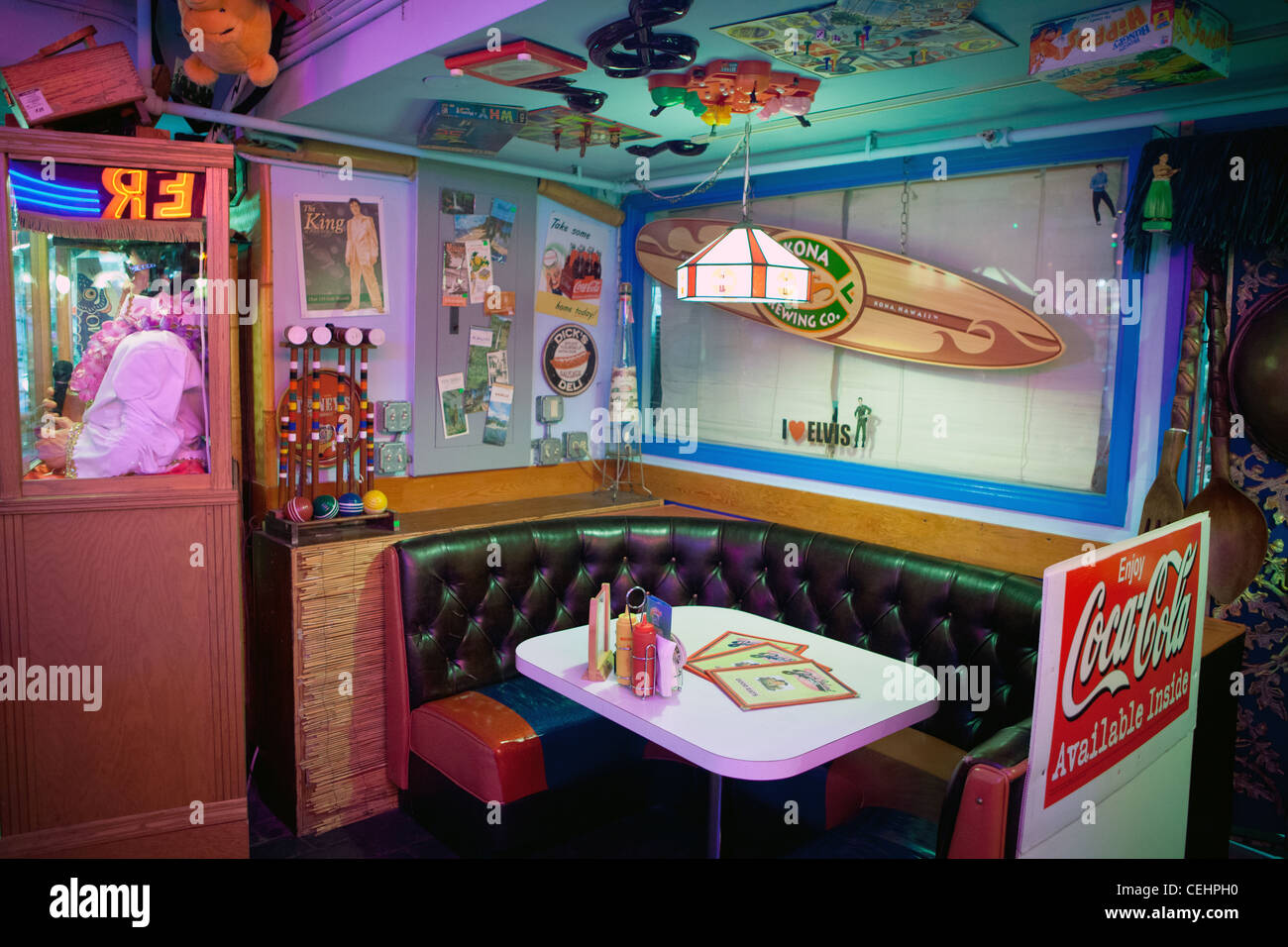 Traditional Diner, Waikiki, Hawaii Stock Photo - Alamy
