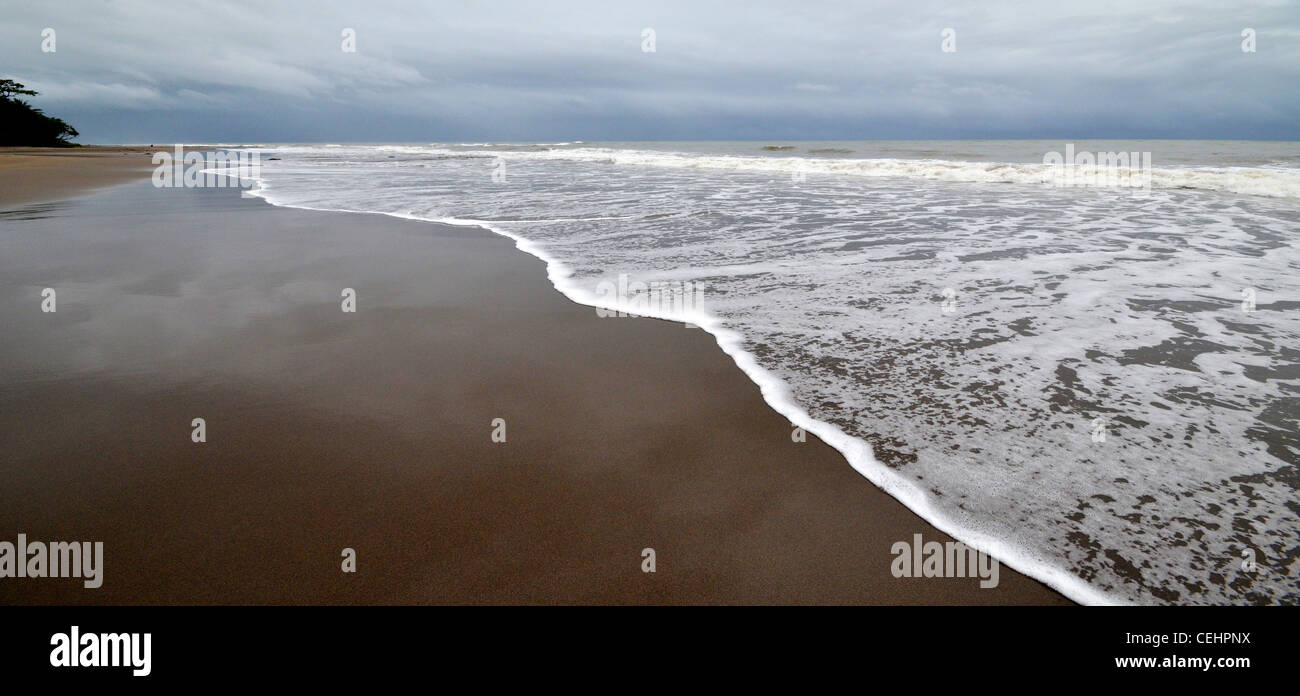 Empty tropical beach before rain storm, west bali, indonesia Stock ...