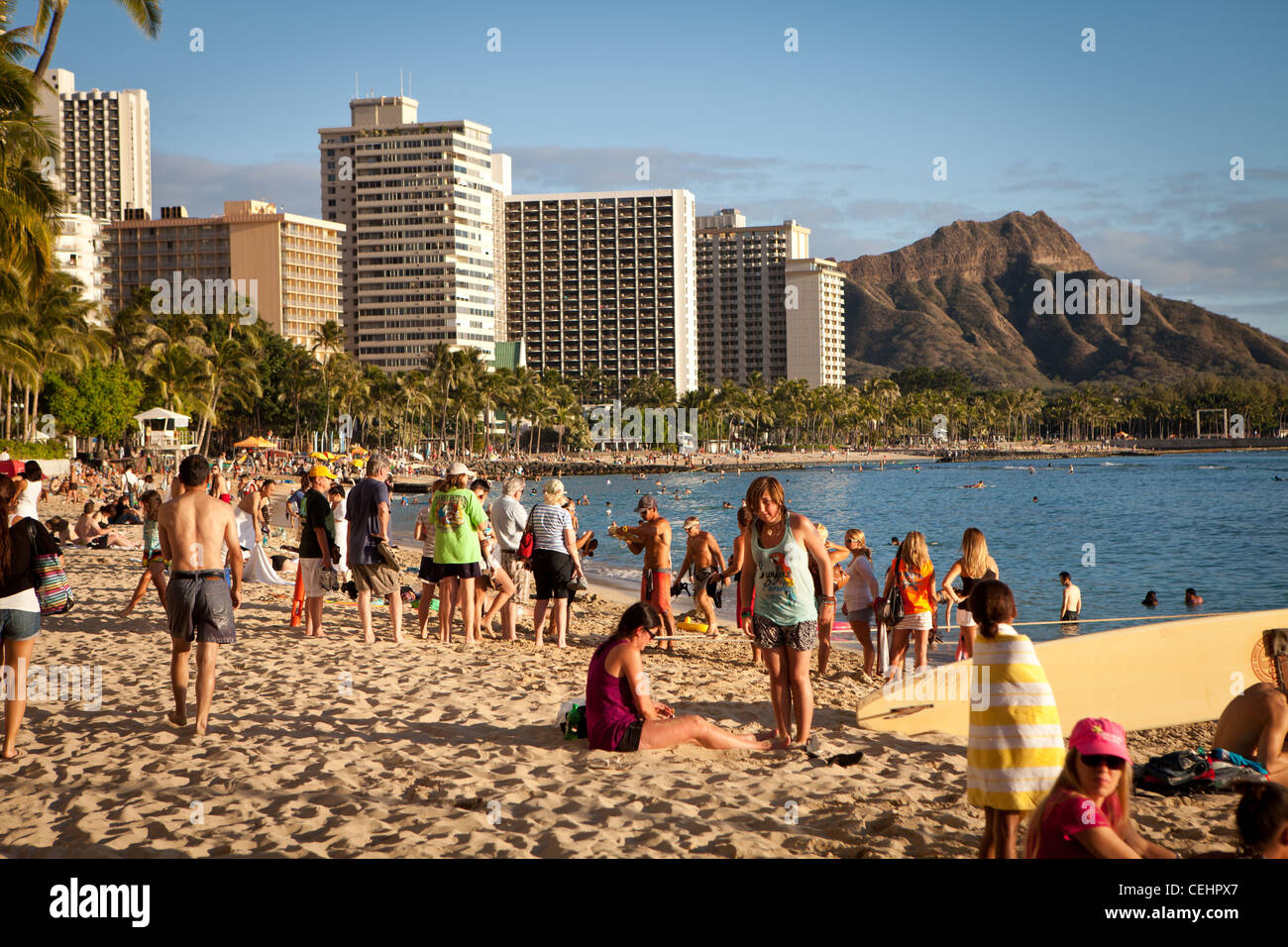 Scenes from Waikiki Beach, Hawaii Stock Photo - Alamy