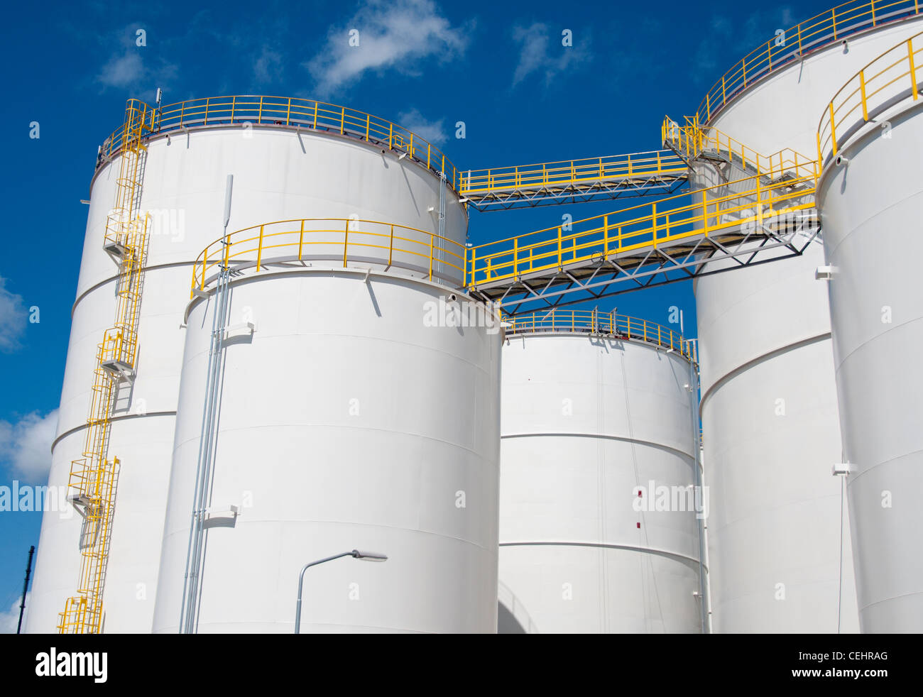 Tanks vessel with blue sky Stock Photo - Alamy