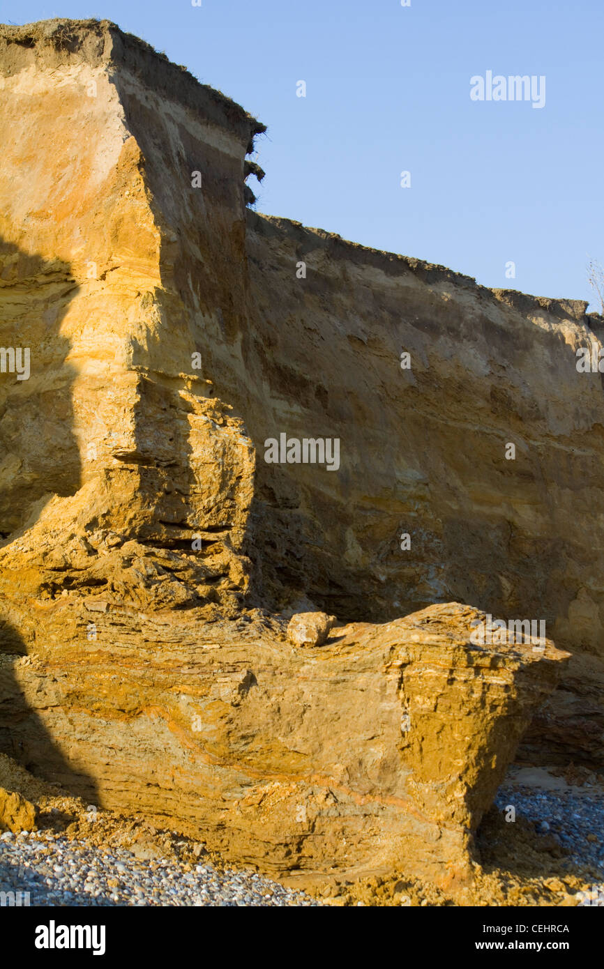 Fragile mudstone creates patterns and shapes in the cliffs as they ...