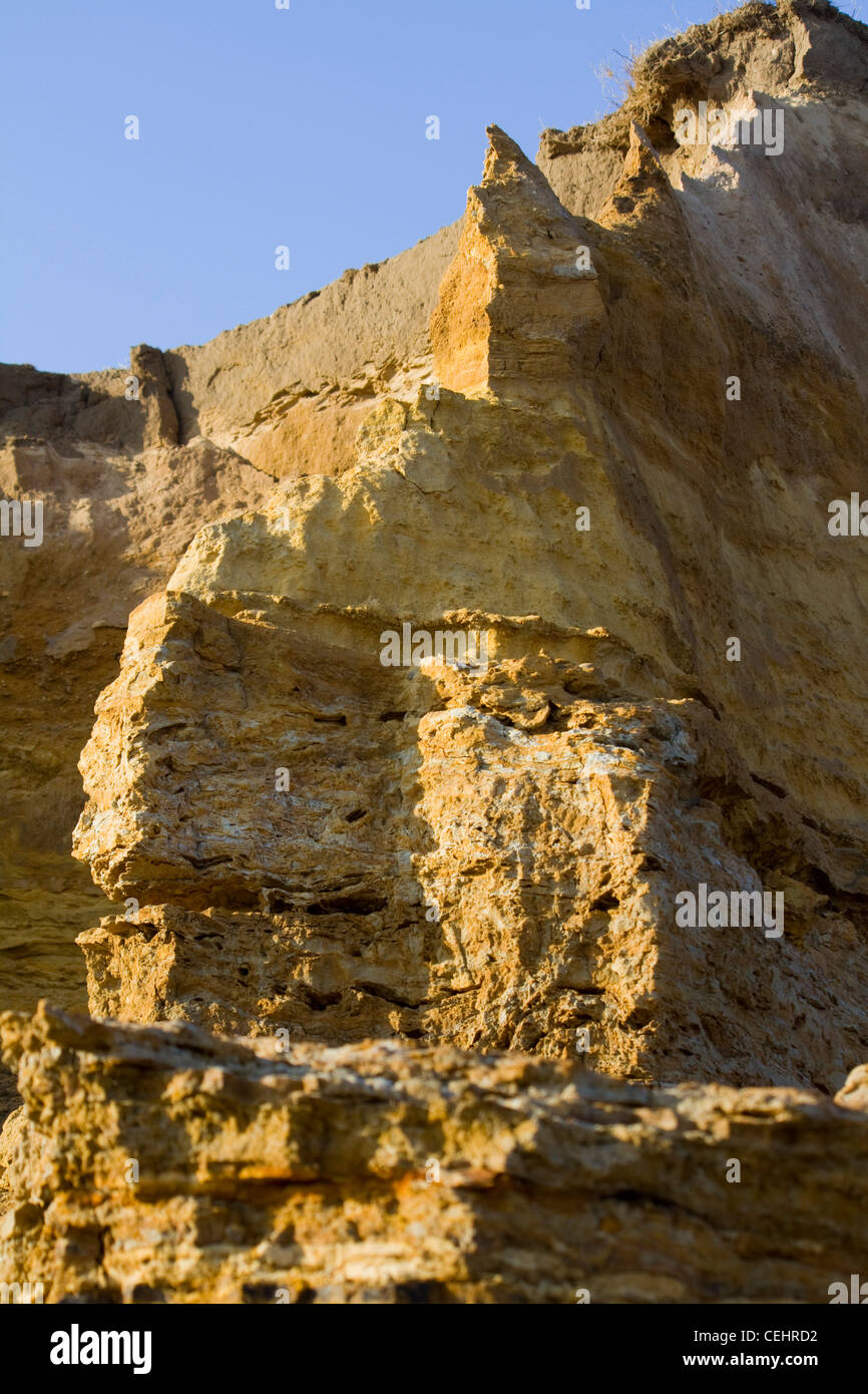 Fragile mudstone creates patterns and shapes in the cliffs as they ...