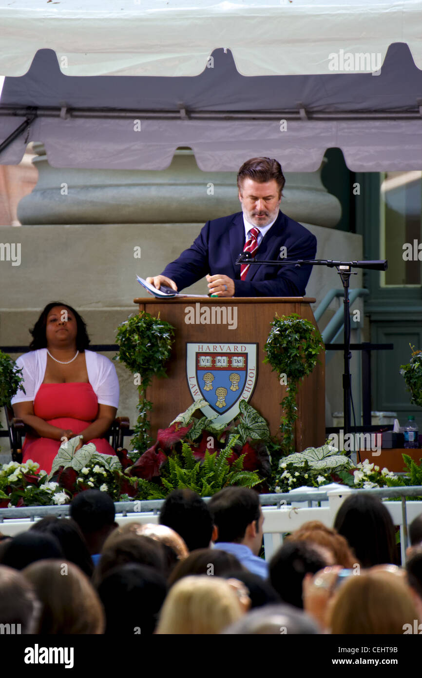 Alec Baldwin at the HLS Commencement 2011 (Harvard Law School ...
