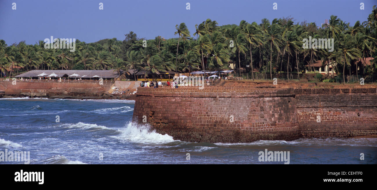 aguada fort sinquirem beach goa india tourism architecture Stock Photo ...