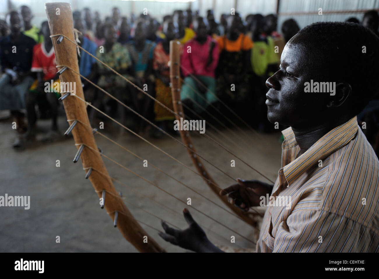 Africa KENIA Turkana Region, refugee camp Kakuma , music performance ...