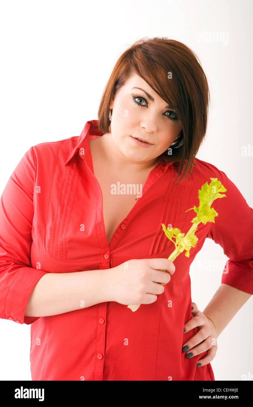 Slightly overweight woman hi-res stock photography and images - Alamy