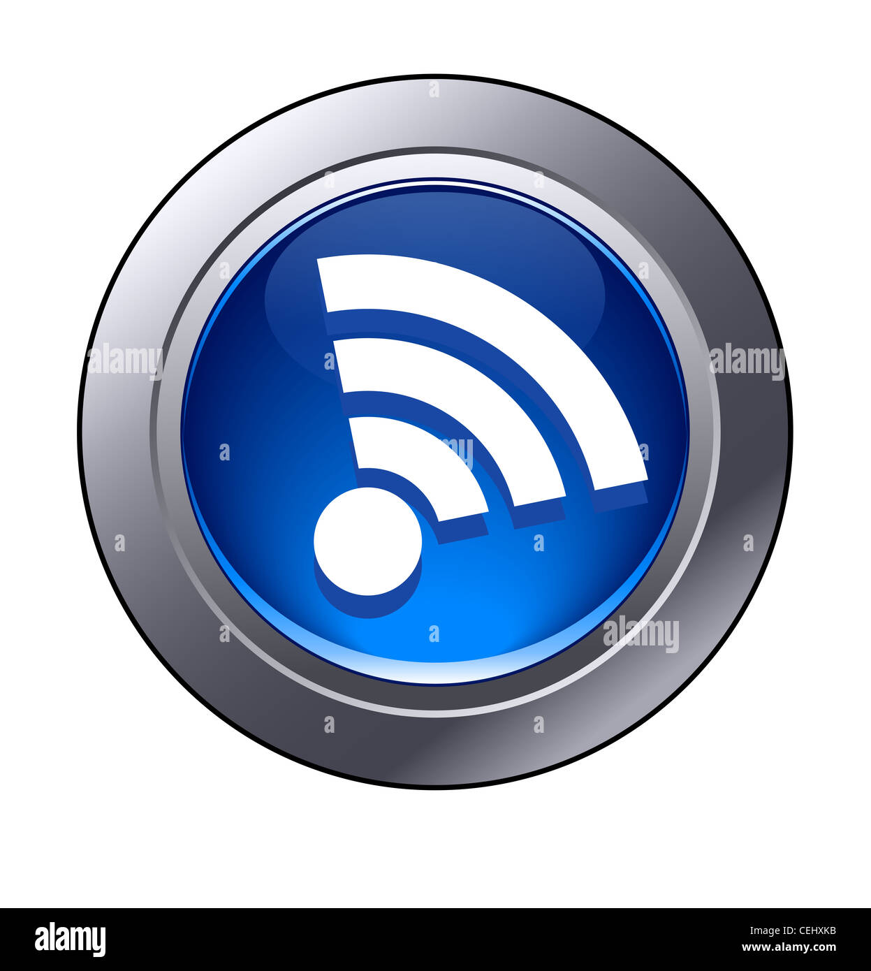 Signal connection Internet button Icon Stock Photo - Alamy