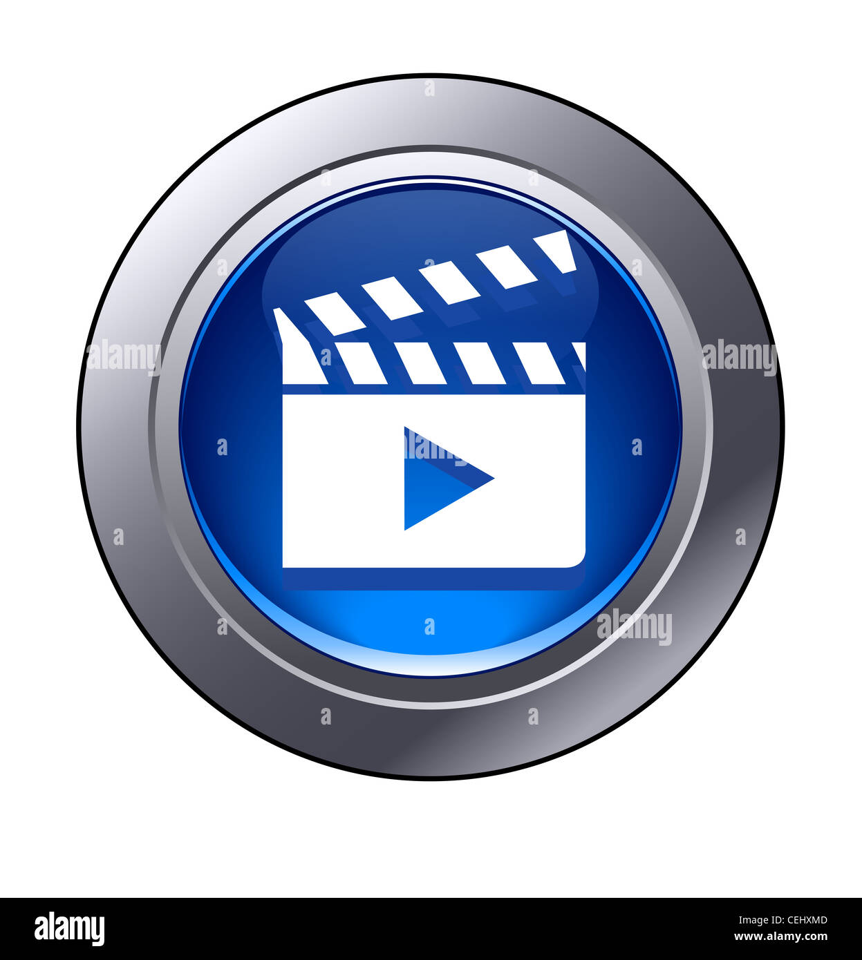 Film Internet button Icon Stock Photo - Alamy