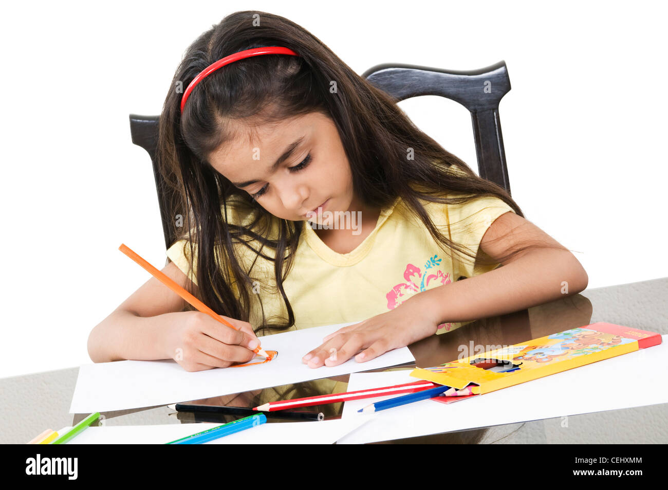 Child drawing colouring hi-res stock photography and images - Alamy
