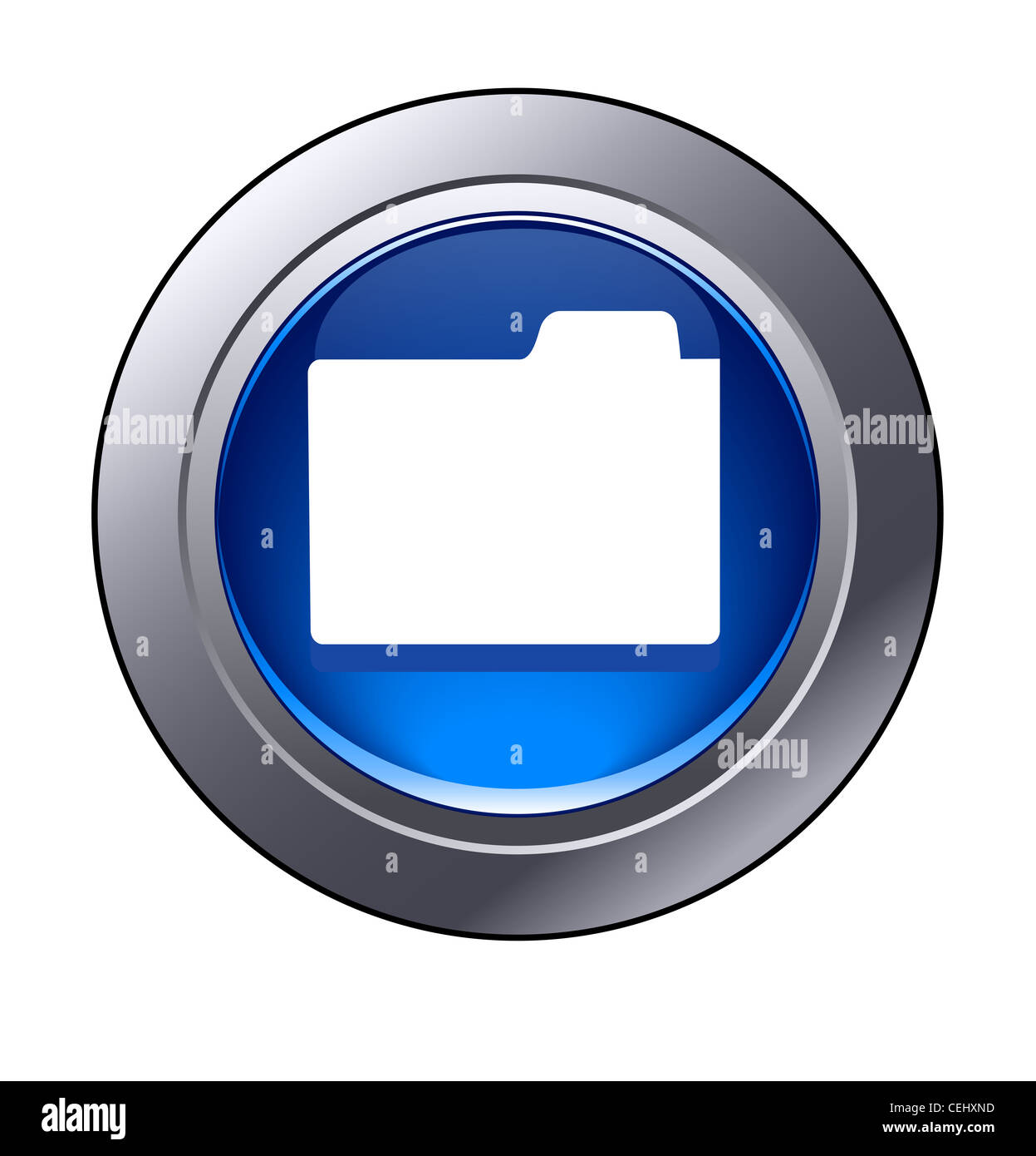 Folder Documents, button Icon Stock Photo - Alamy