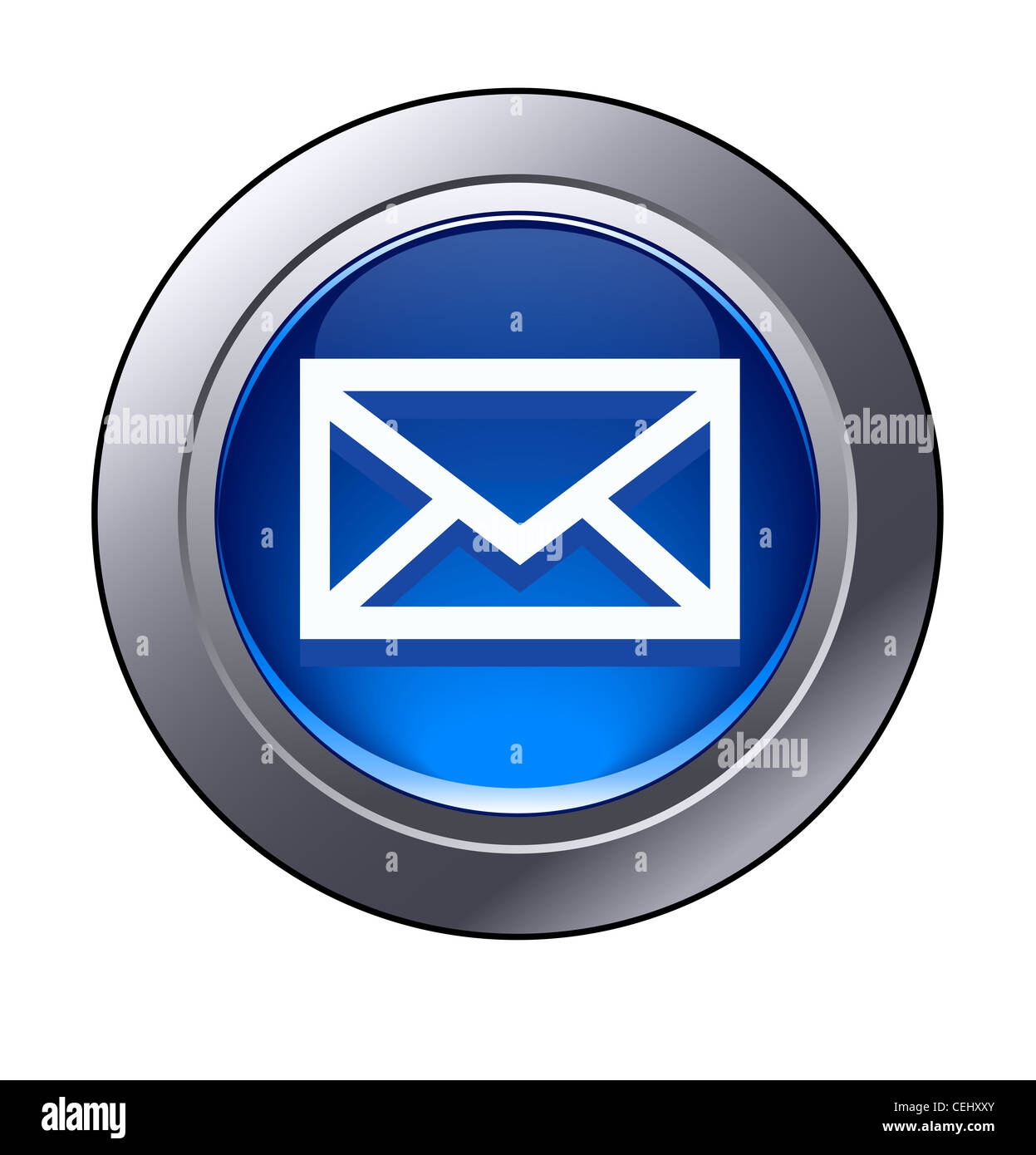 Mail, email, button Icon Stock Photo - Alamy