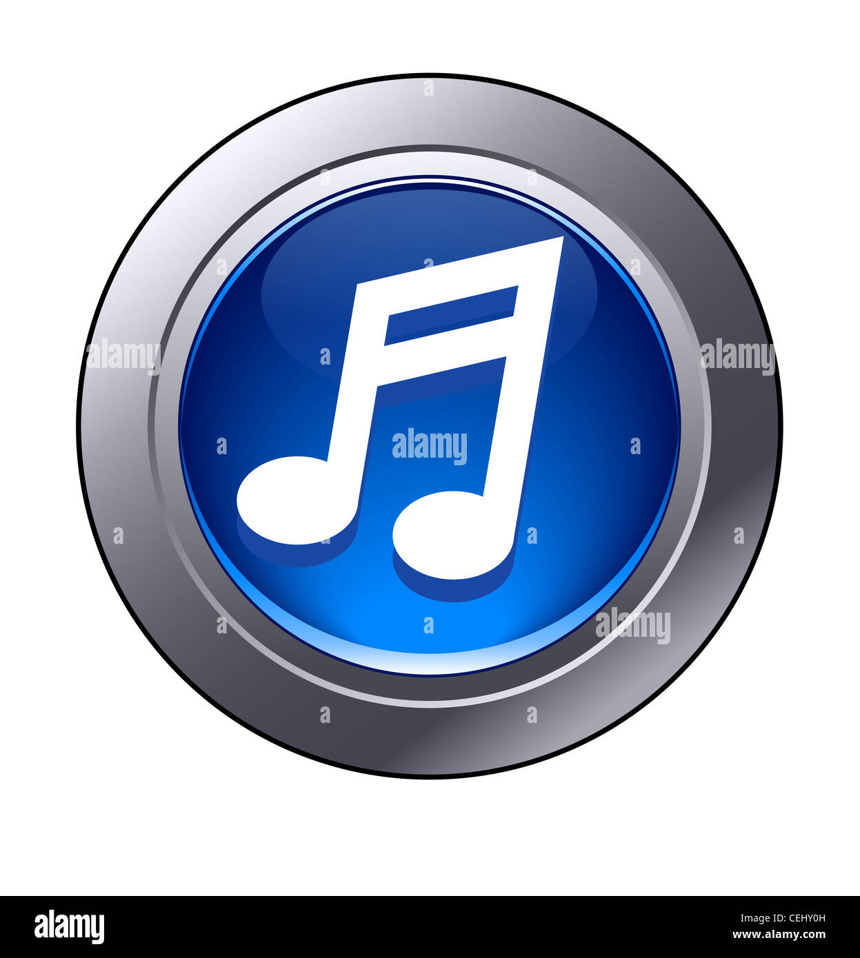 Music, button Icon Stock Photo - Alamy