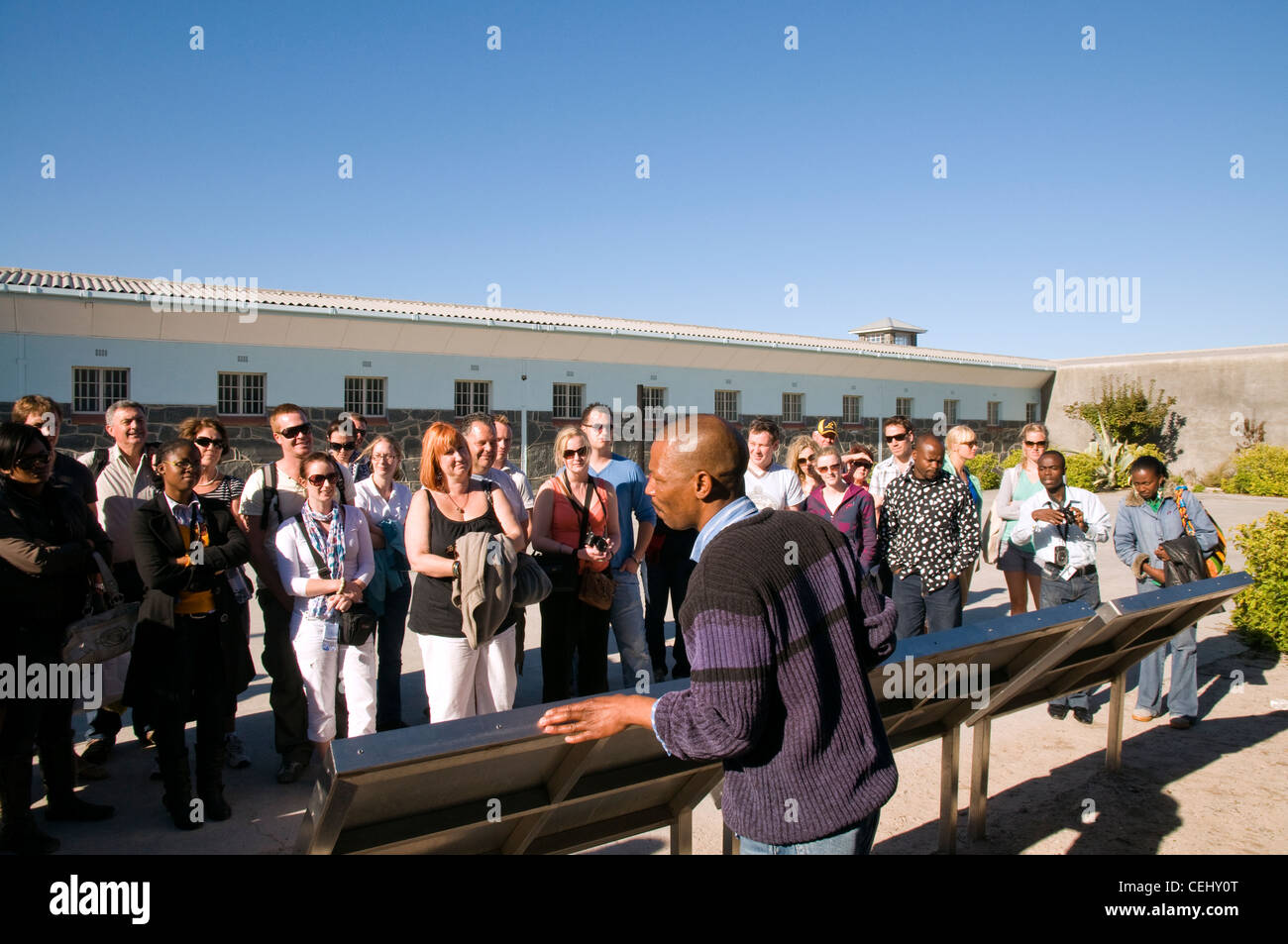 Prison Tour,Robben Island,Cape Town,Western Cape Province Stock Photo ...